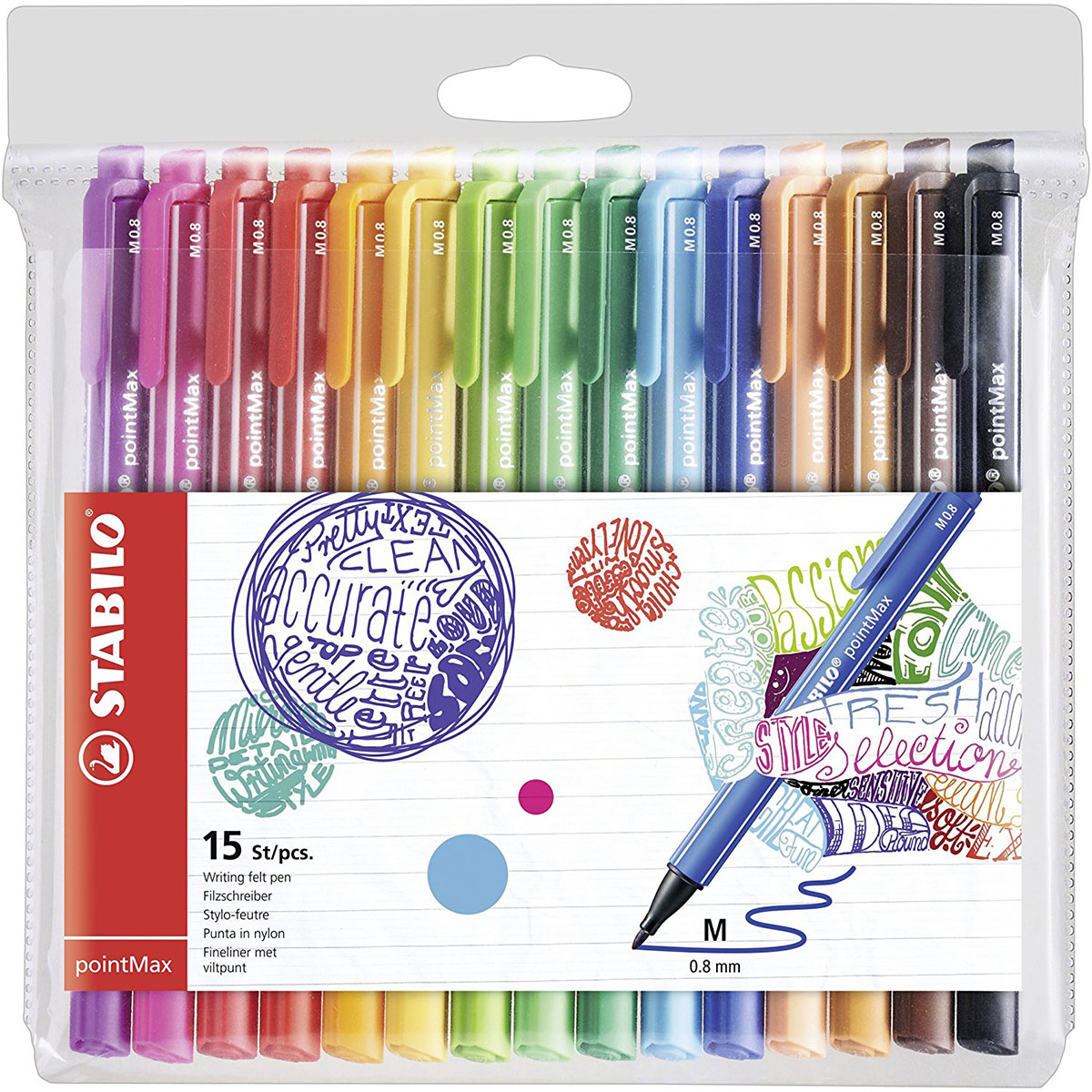 STABILO pointMax 15 stylos feutres 0.8 mm - Stylo & feutre STABILO sur ...