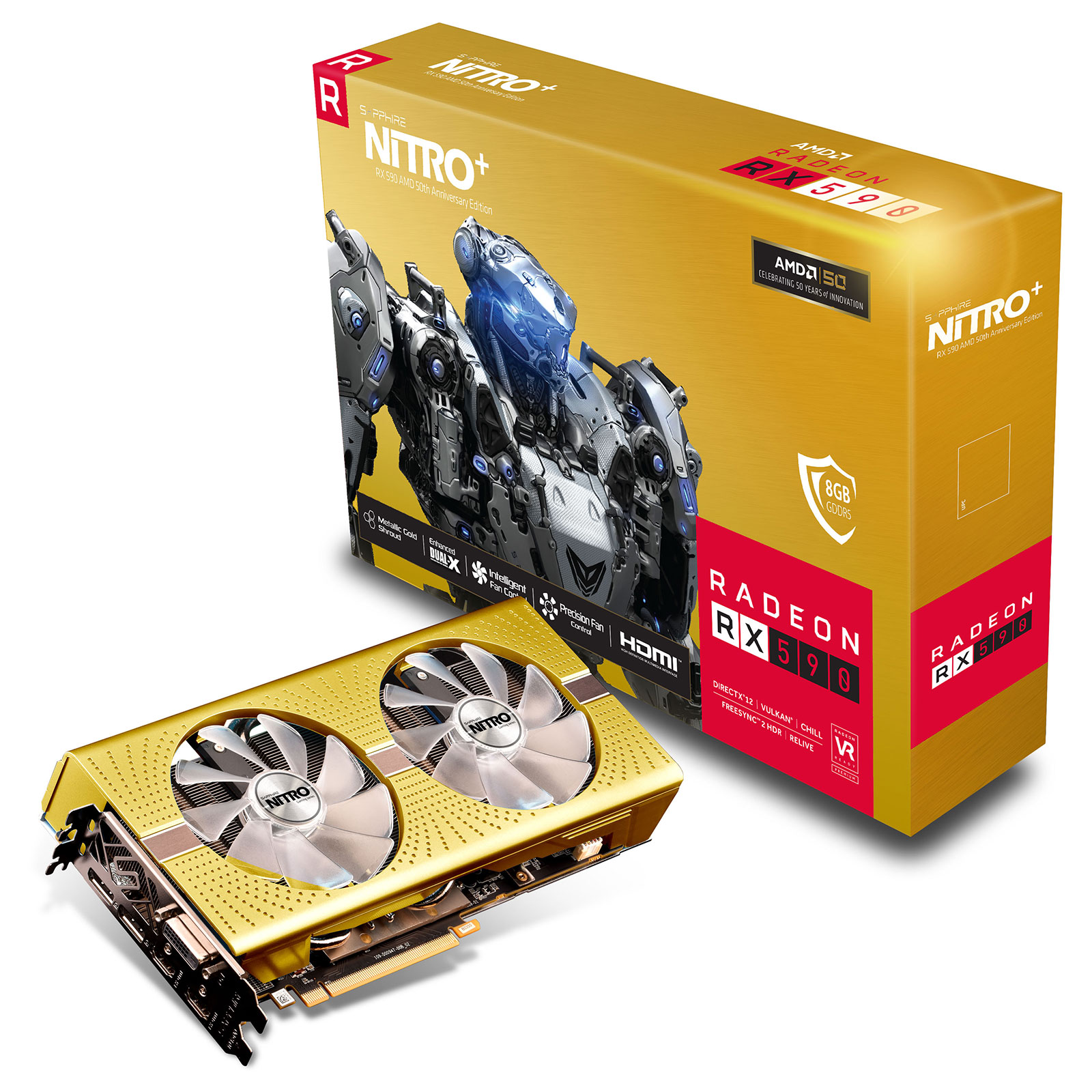 Sapphire NITRO Radeon RX 590 8G AMD 50 Gold Edition 11289 07 20G Sapphire NITRO Radeon RX 590 8G AMD 50 Gold Edition 11289 07 20G