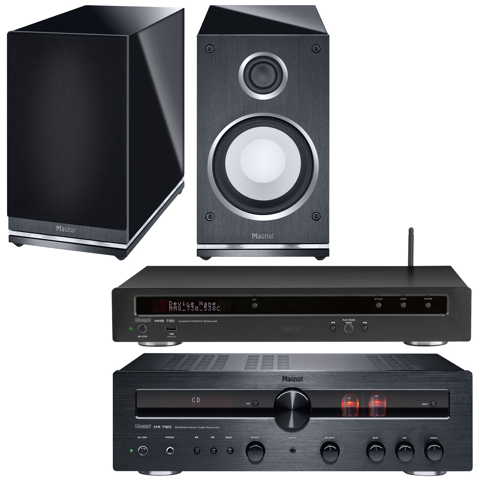 Magnat MR 780 + MMS 730 + Quantum Edelstein Noir (MAGNAT MR 780+ MMS730 ...