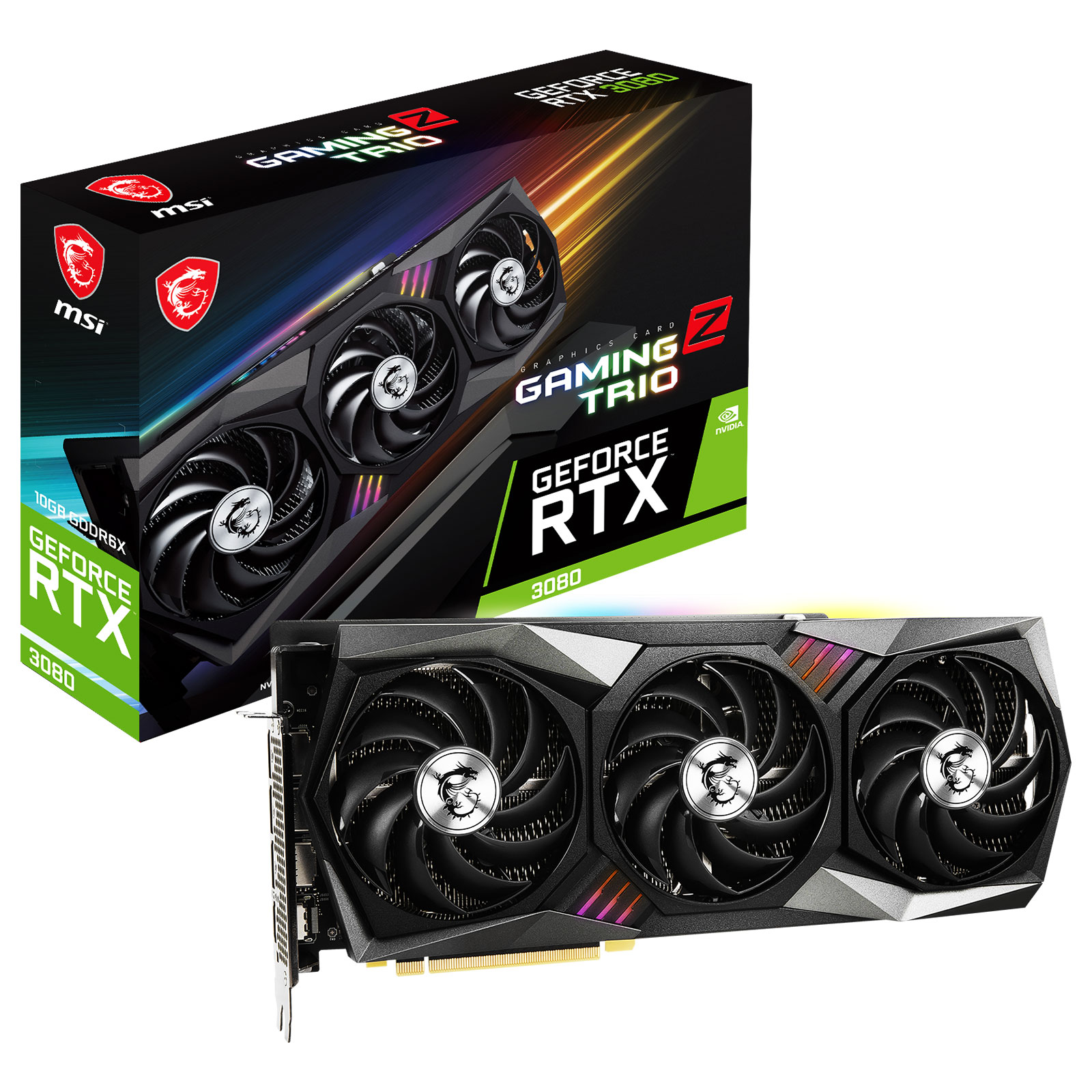 MSI GeForce RTX 3080 GAMING Z TRIO 10G LHR GEFORCE RTX 3080 GAMING Z MSI GeForce RTX 3080 GAMING Z TRIO 10G LHR GEFORCE RTX 3080 GAMING Z