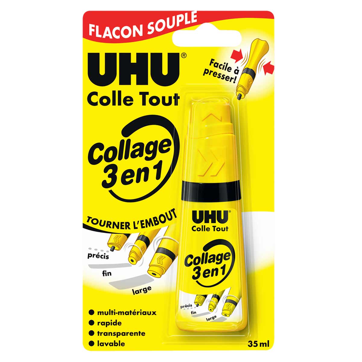 UHU Colle Collage 3 en 1 35 ml (040087) - Achat Colle et adhésif UHU ...