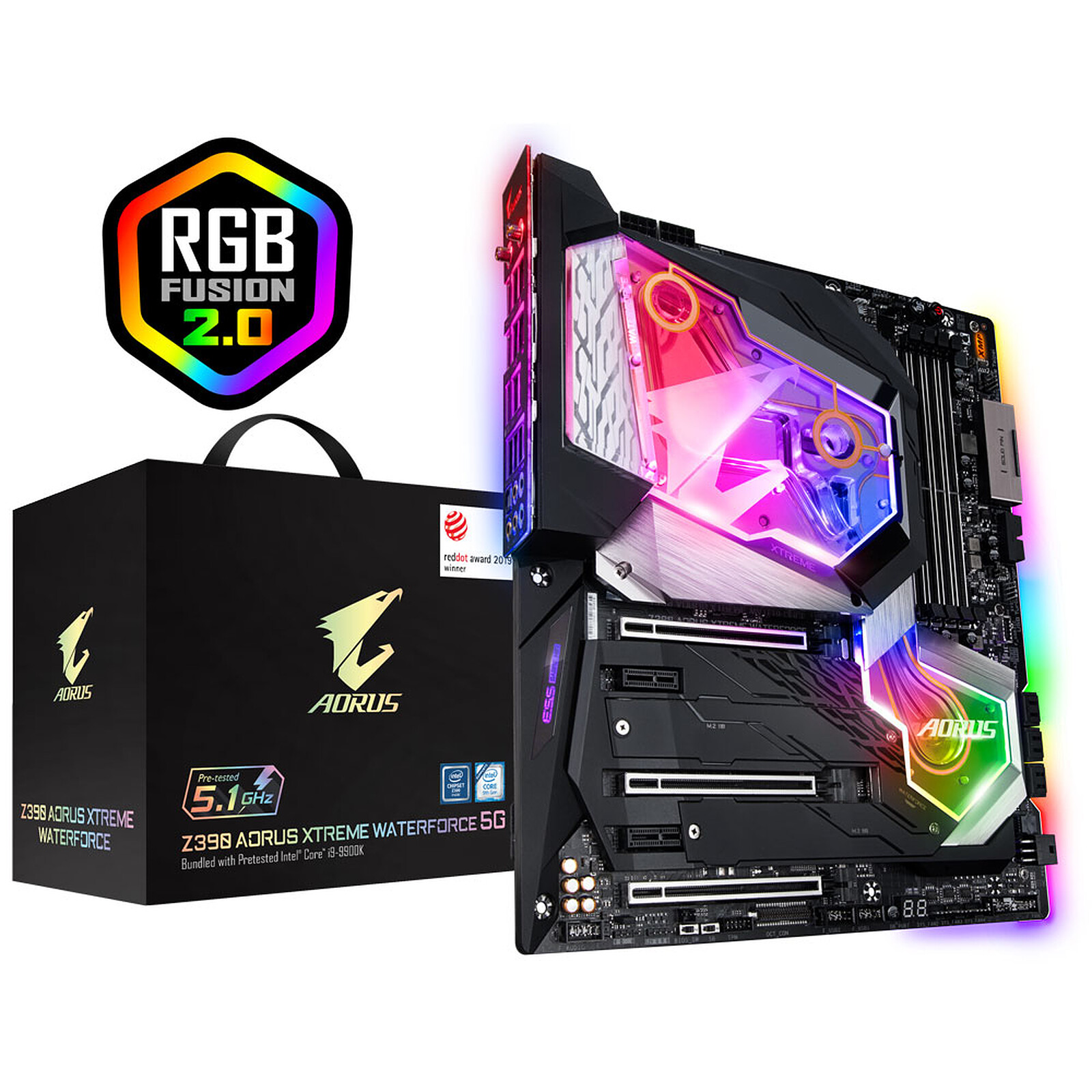Gigabyte Z390 AORUS Xtreme Waterforce 5G Avec Intel Core I9 9900K Gigabyte Z390 AORUS Xtreme Waterforce 5G Avec Intel Core I9 9900K