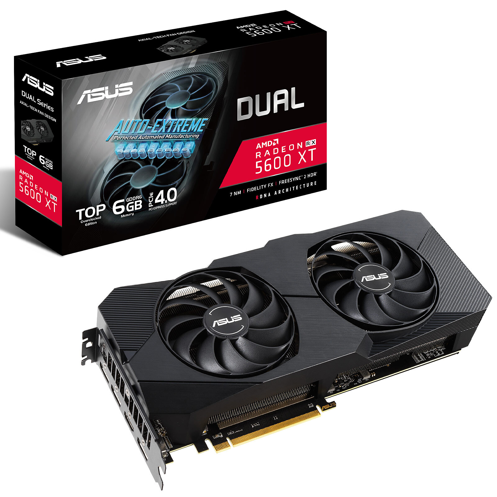 ASUS Radeon RX 5600 XT DUAL RX5600XT T6G EVO Carte Graphique LDLC