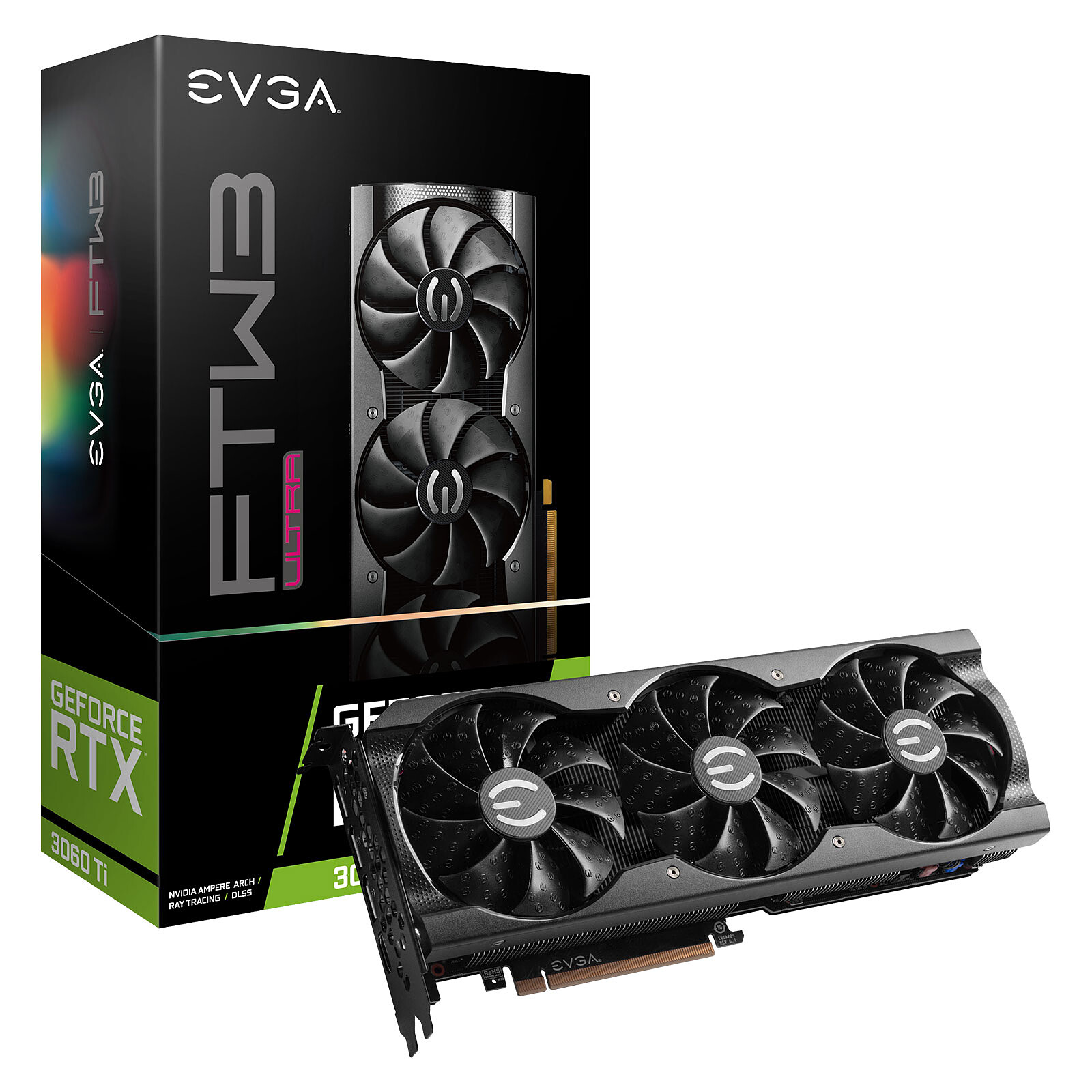 EVGA GeForce RTX 3060 Ti FTW3 ULTRA GAMING LHR Tarjeta Gr fica