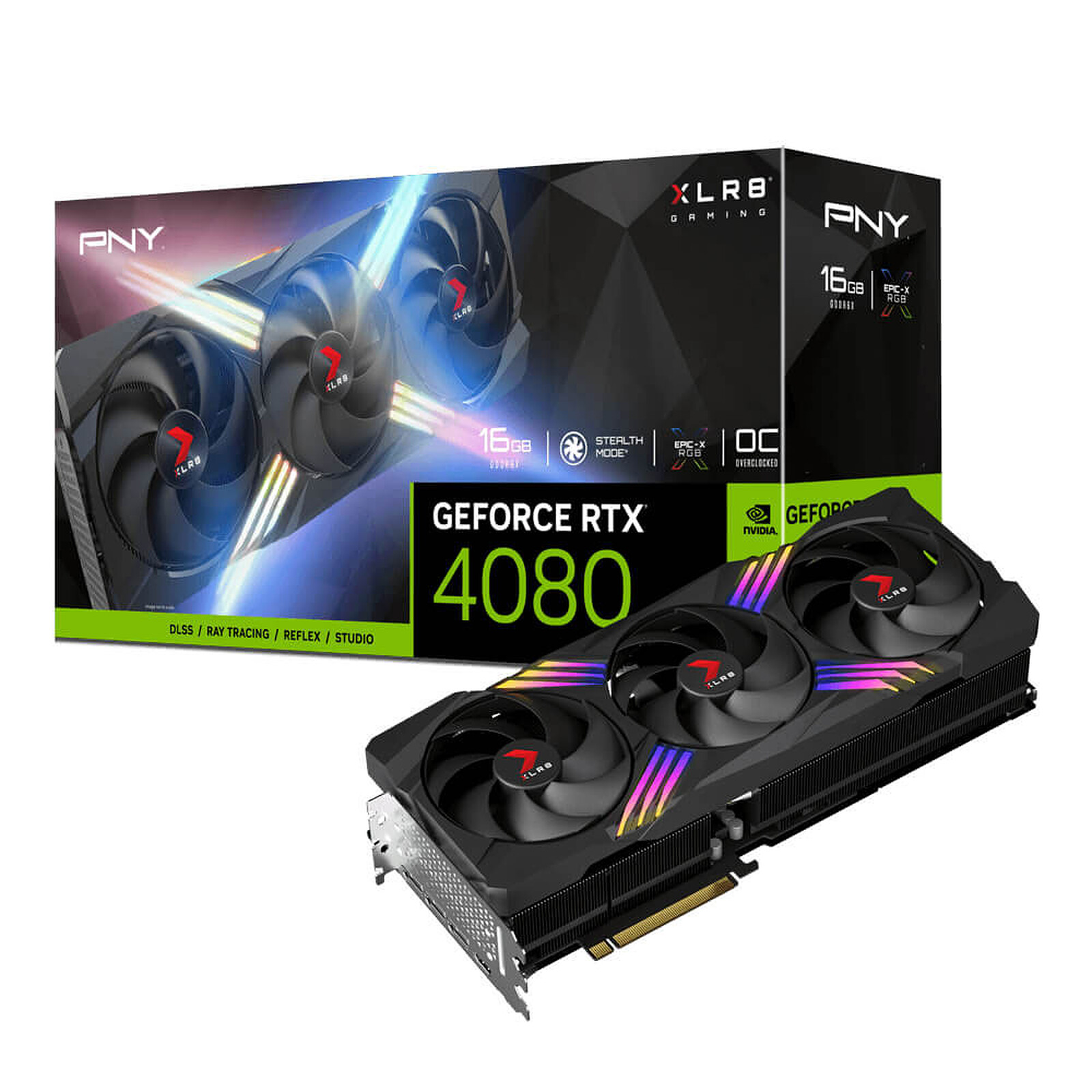 PNY GeForce RTX 4080 16GB XLR8 Gaming Verto EPIC X RGB Triple Fan OC PNY GeForce RTX 4080 16GB XLR8 Gaming Verto EPIC X RGB Triple Fan OC