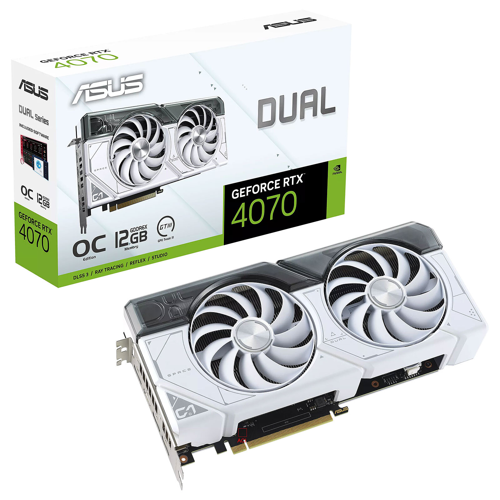 ASUS NVIDIA Dual GeForce RTX 4070 Overclock Gaming 12 GB GDDR6X IP5X ASUS NVIDIA Dual GeForce RTX 4070 Overclock Gaming 12 GB GDDR6X IP5X