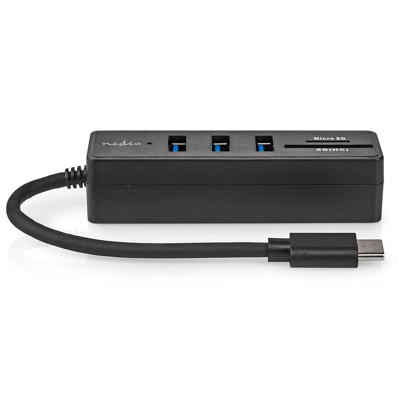 Nedis Hub USB C 3 0 micro SD Card Reader Hubs LDLC 3 year Warranty