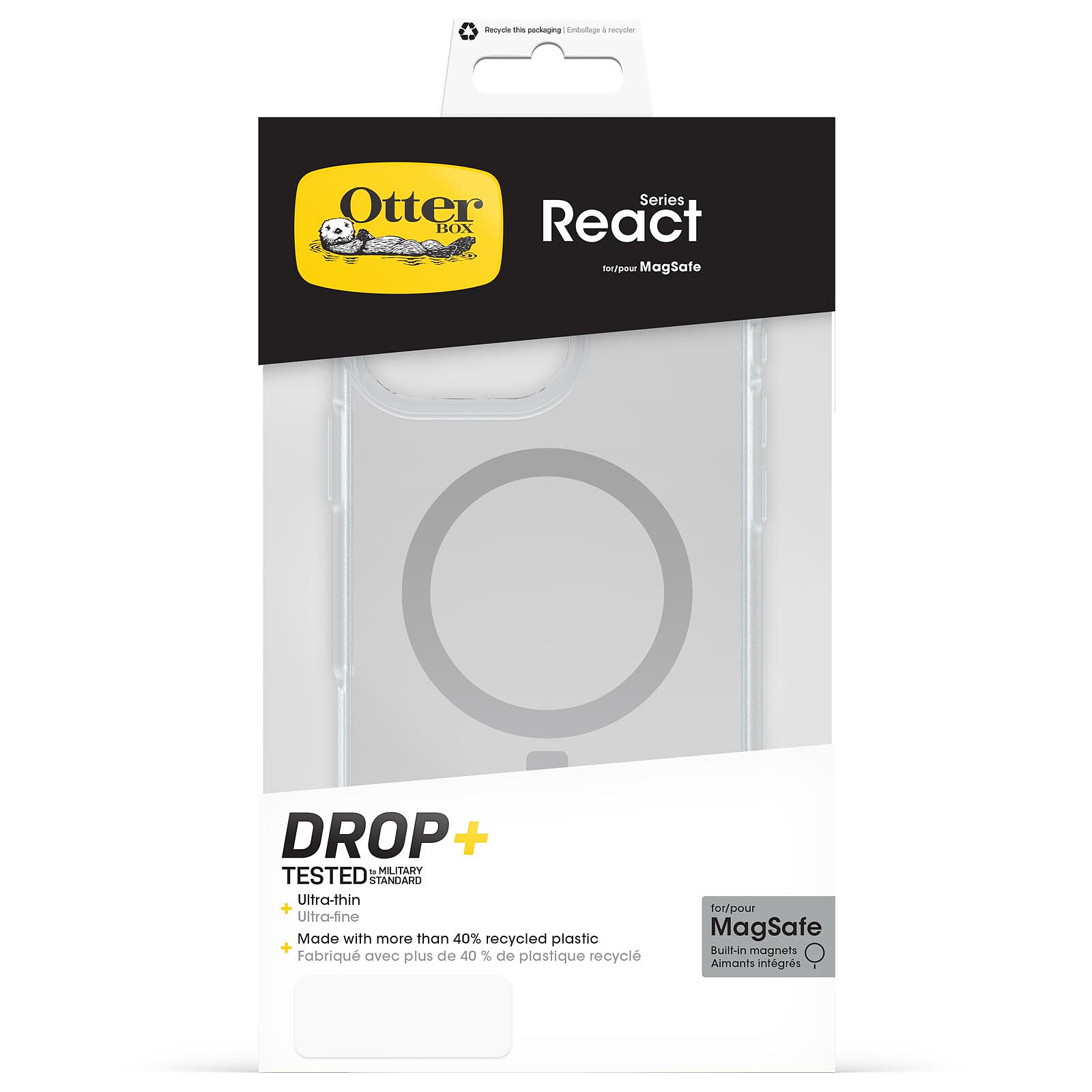 OtterBox React MagSafe Transparente iPhone 16 Pro Max - Funda de ...