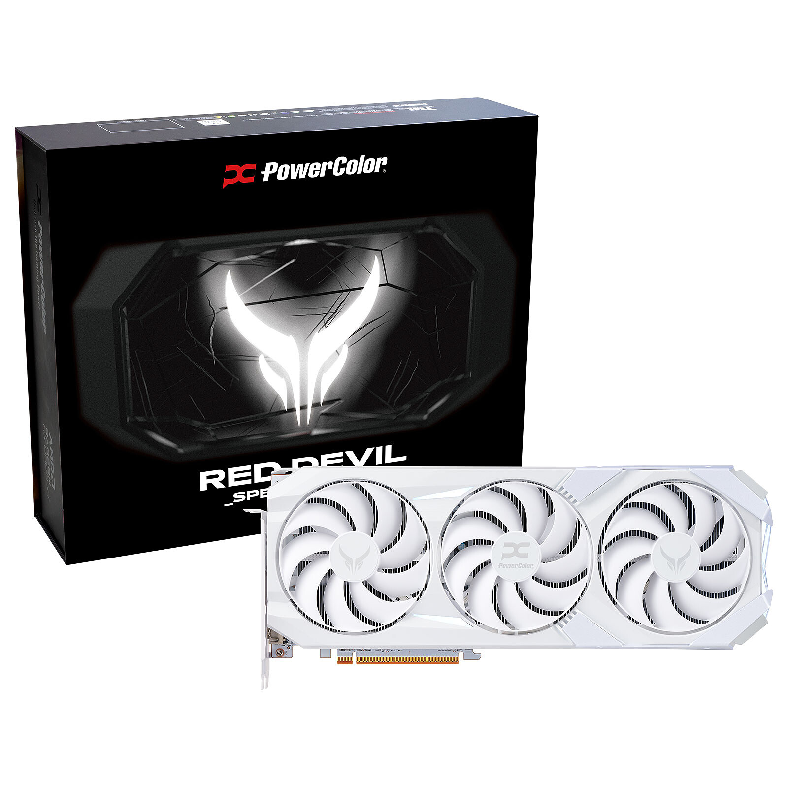 PowerColor Red Devil Spectral White AMD Radeon RX 9070 XT 16GB OC ...