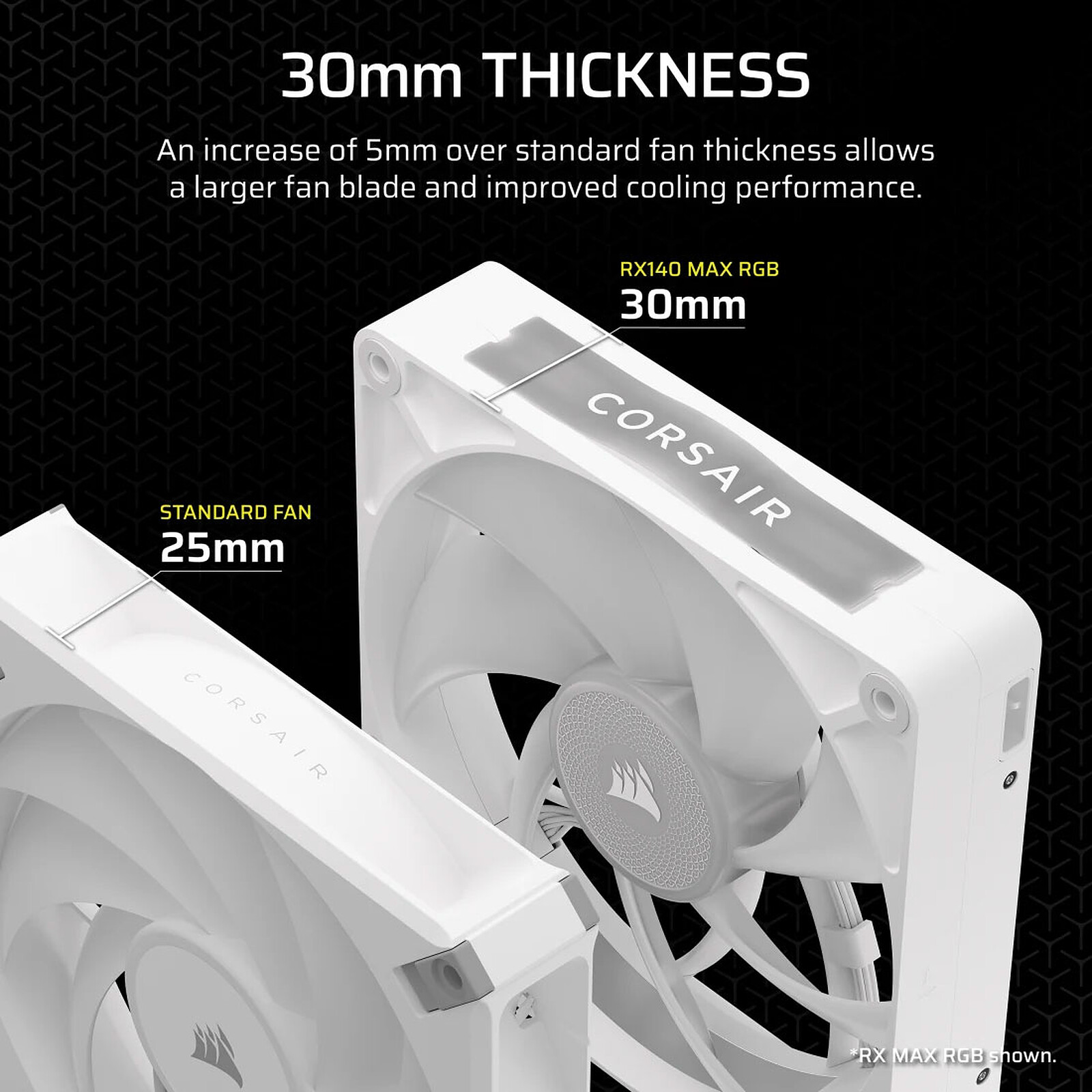 Corsair iCUE LINK RX140 MAX RGB Dual Pack (White) - Case fan - LDLC