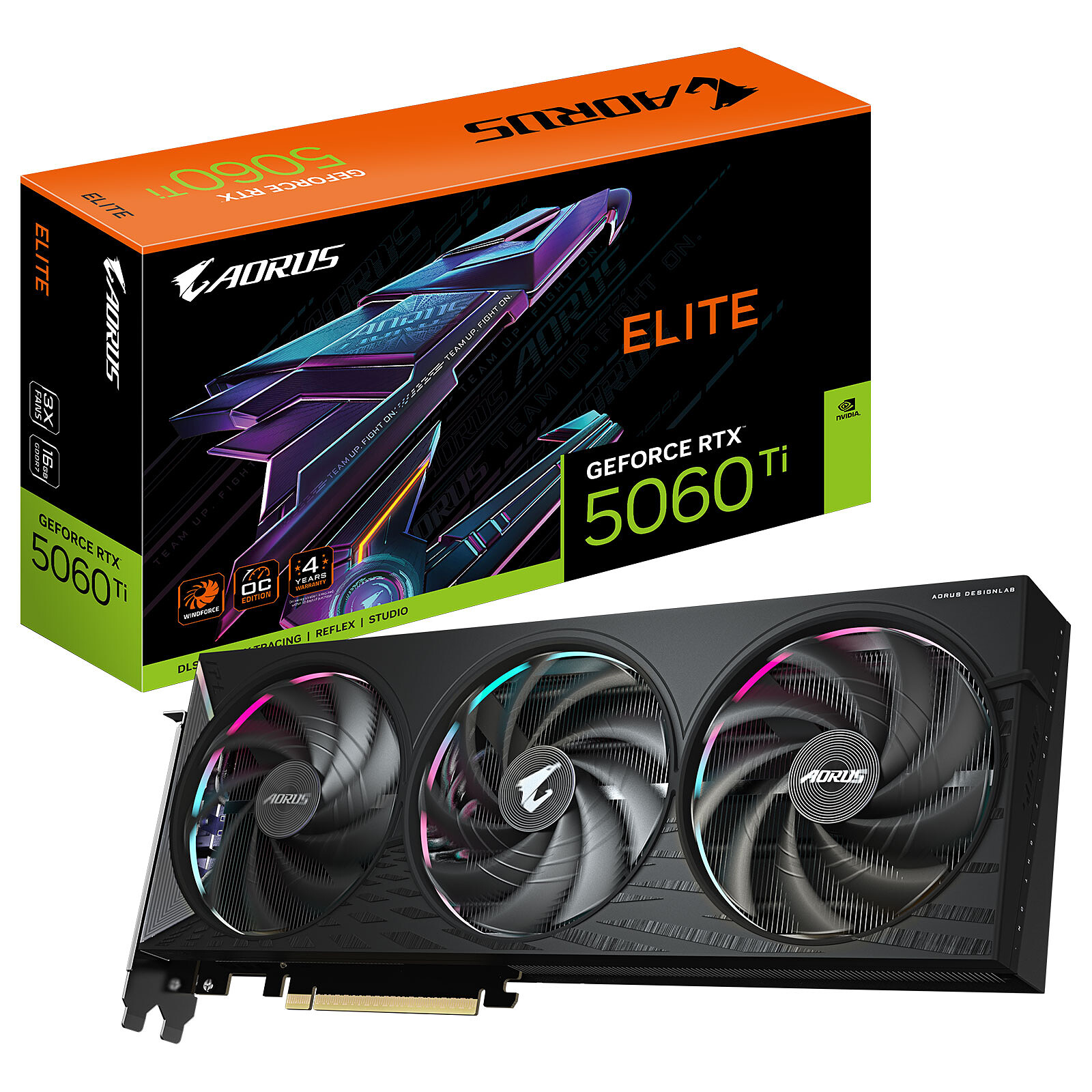 Gigabyte AORUS GeForce RTX 5060 Ti ELITE 16G - Carte graphique - LDLC