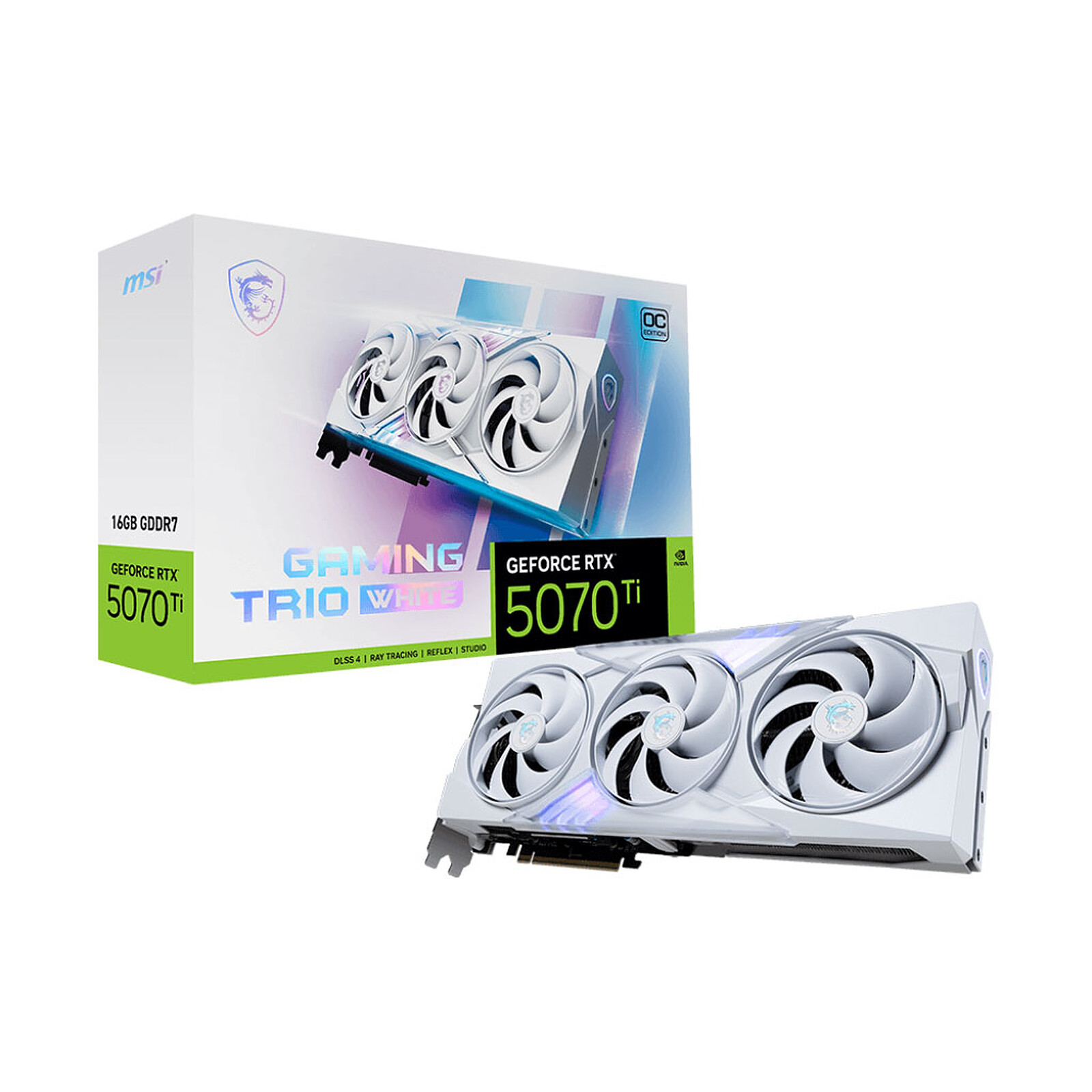 MSI GeForce RTX 5070 Ti 16G GAMING TRIO OC WHITE - Graphics card - LDLC