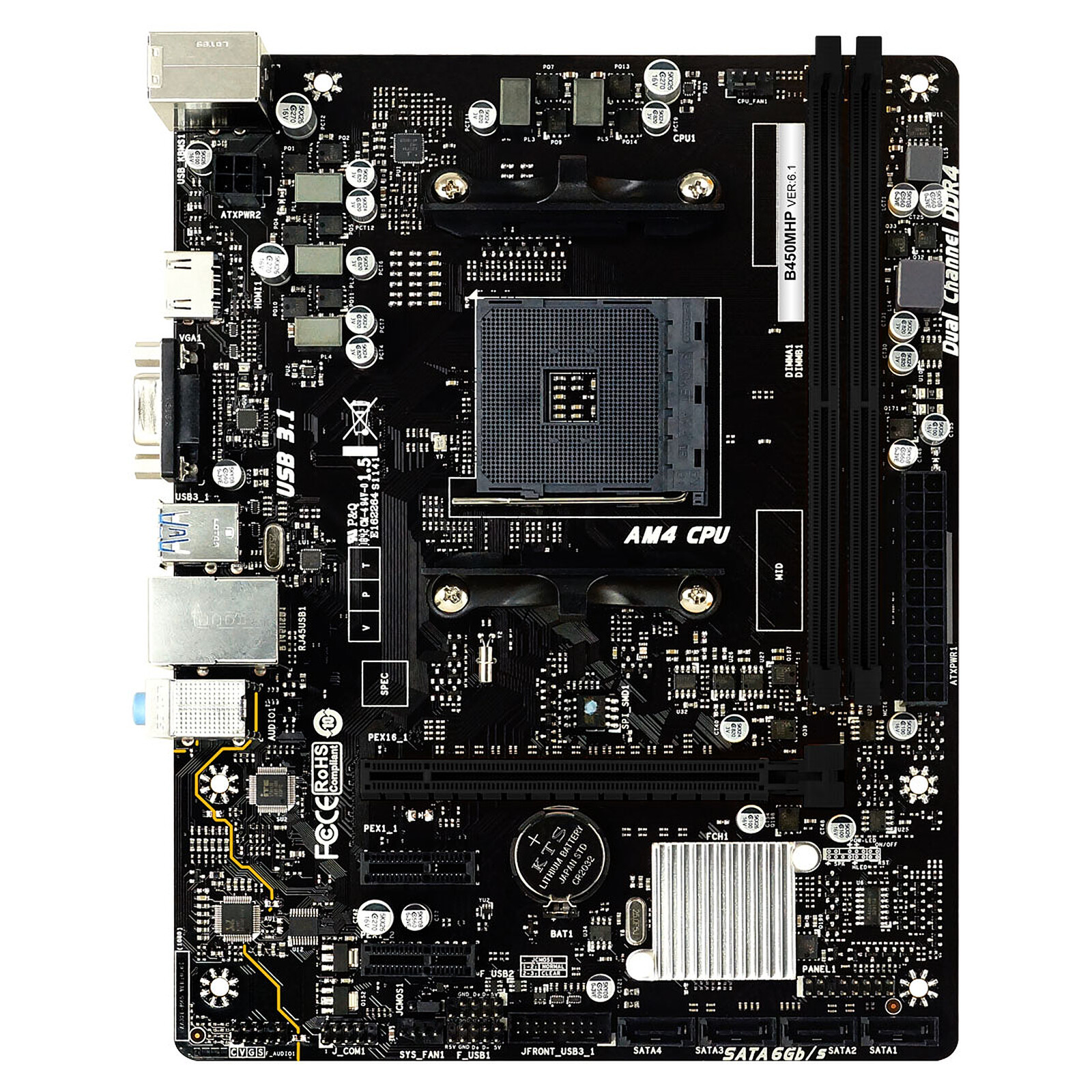 Biostar B450MHP - Motherboard - LDLC