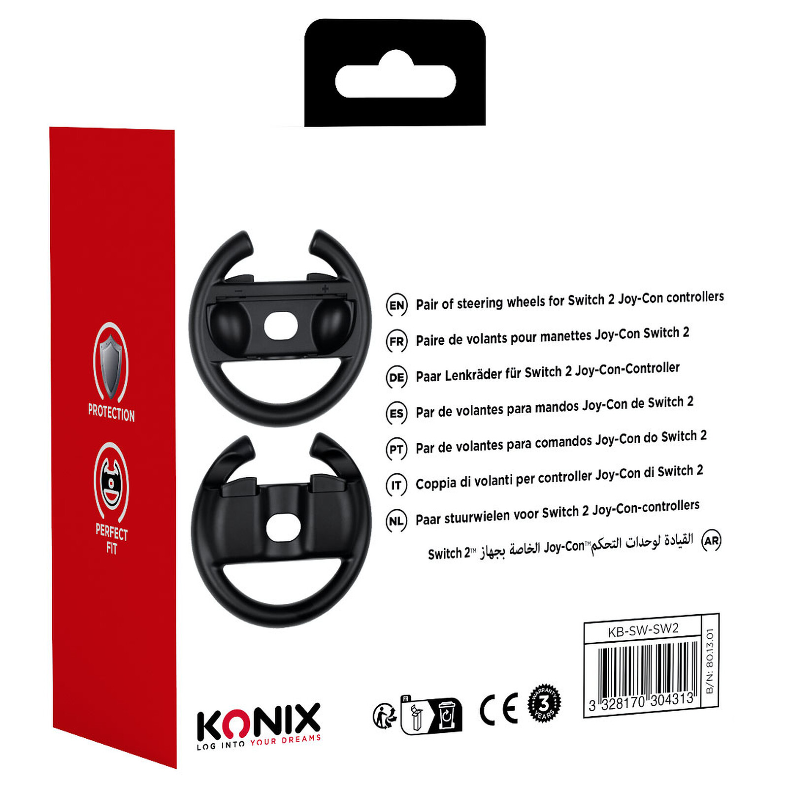 Konix Grip Volant pour Joy-Con Switch 2 (x 2) - Accessoires Switch ...