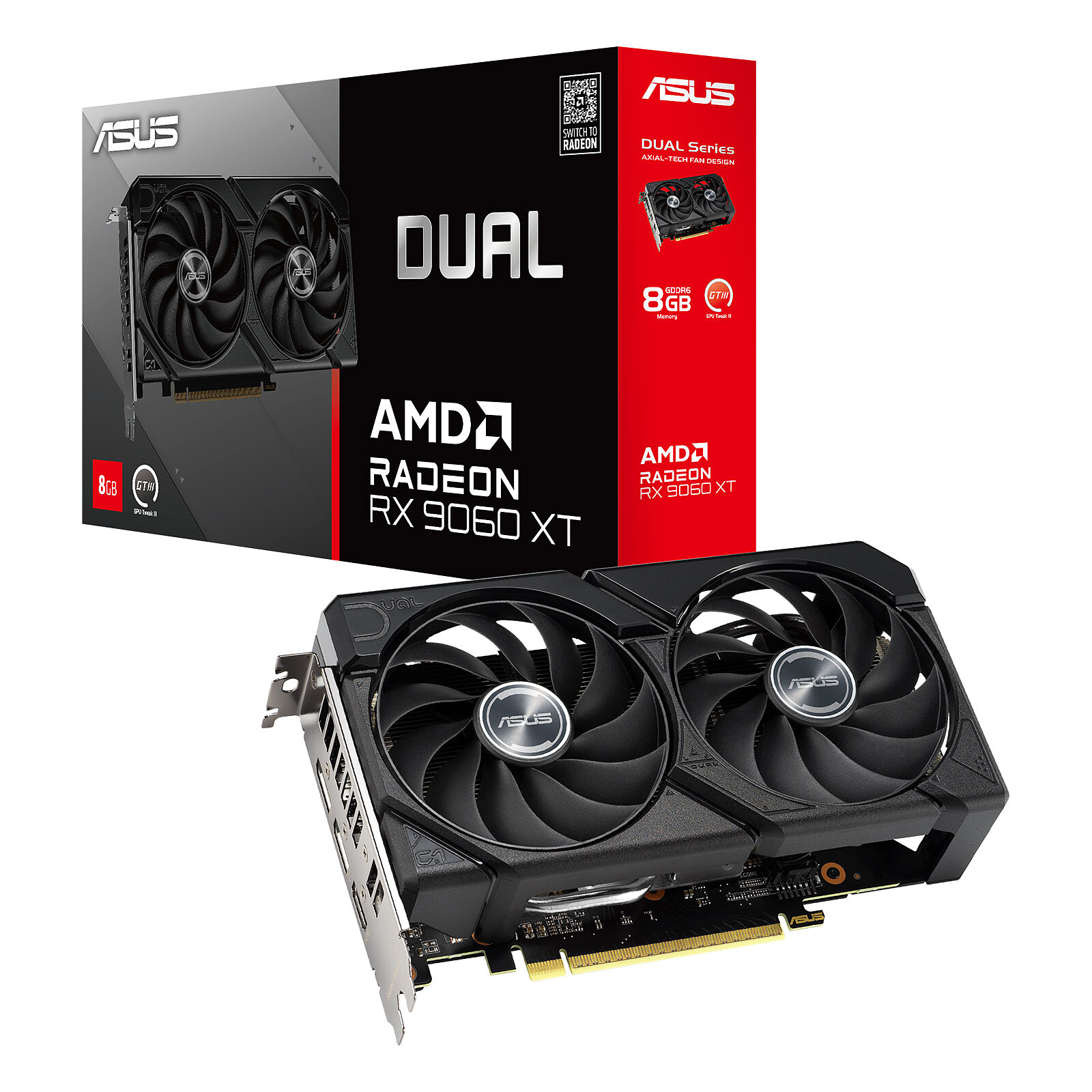 ASUS Dual Radeon RX 9060 XT 8GB GDDR6 - Carte graphique - LDLC