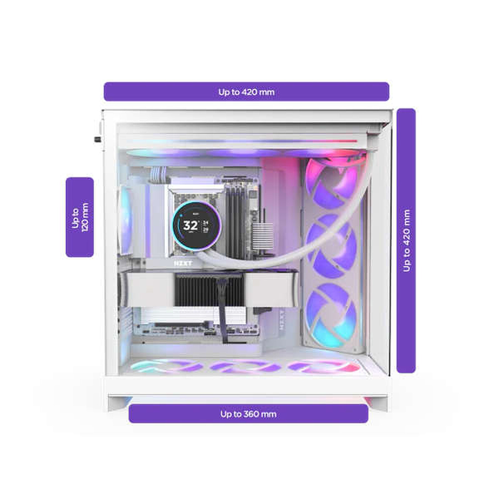 NZXT H9 Flow White (2025) - PC cases - LDLC