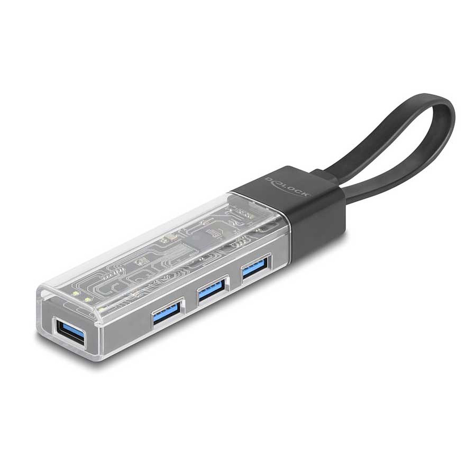 DeLock Hub USB-A 3.0 à 4 ports via USB-A/USB-C - Hub USB - LDLC