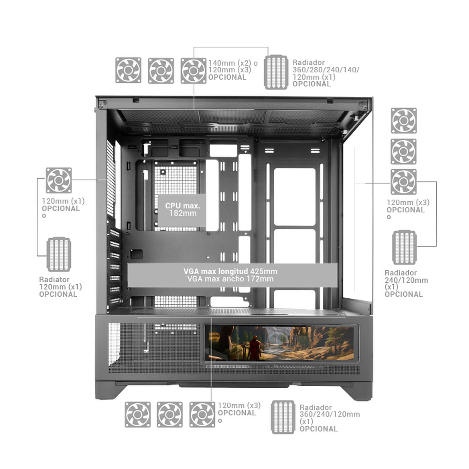 Mars Gaming MC-LCDX (White) - PC cases - LDLC | Holy Moley