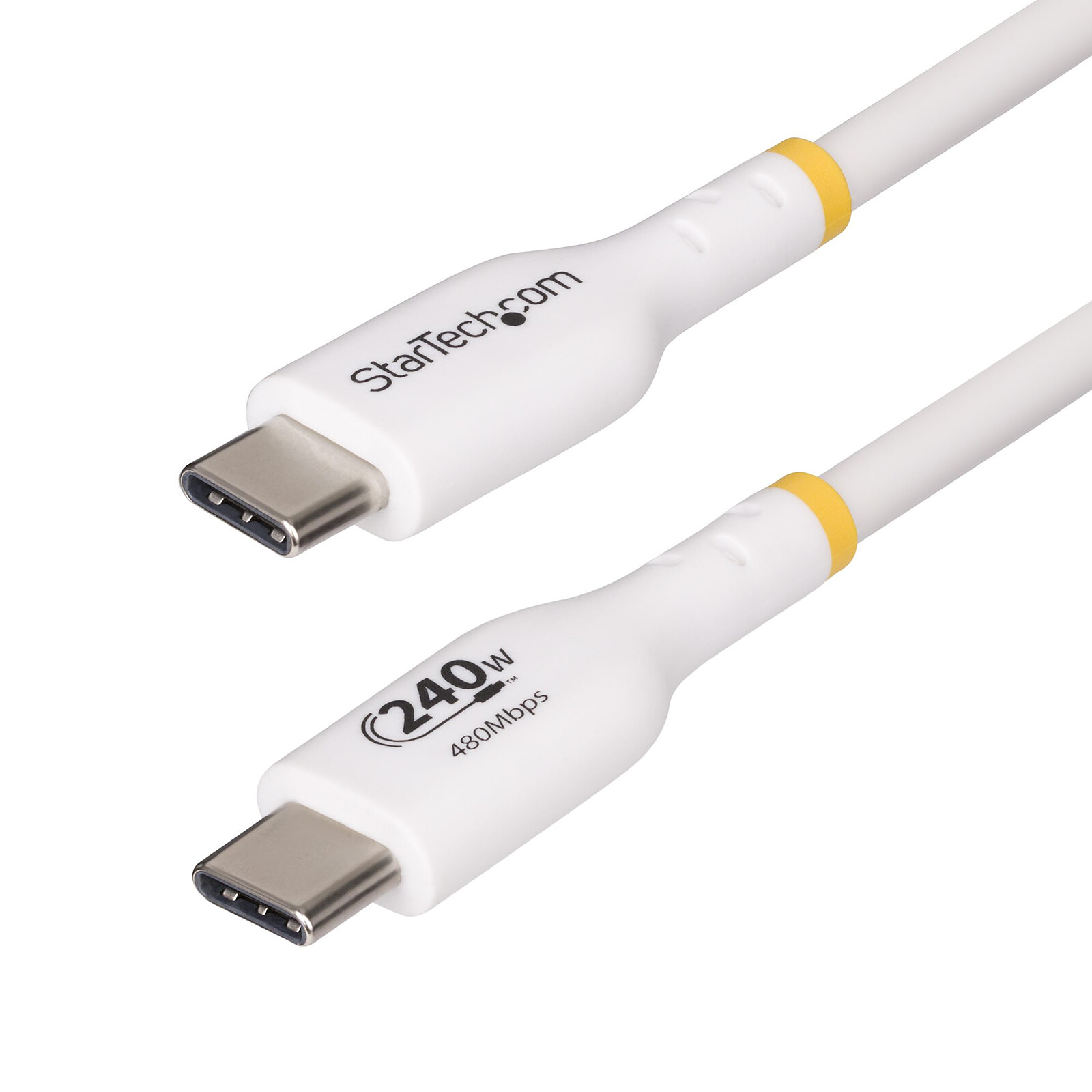 Cable USB-C a USB-C 2.0 StarTech.com - 240W 5A PD EPR - 2 m - Blanco ...