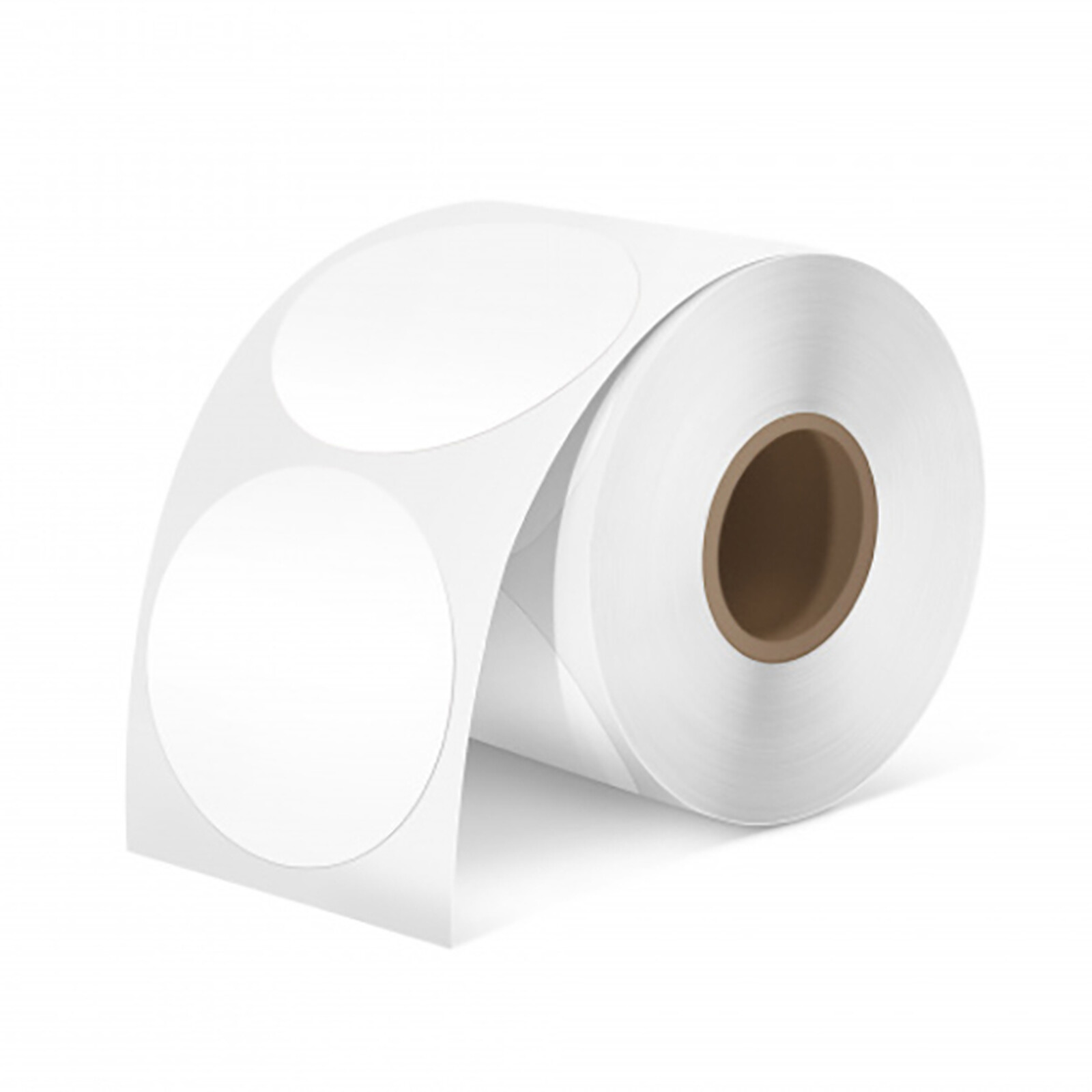 UPrint Roll of 750 white round adhesive labels, Ø 51 mm, for PL80e ...