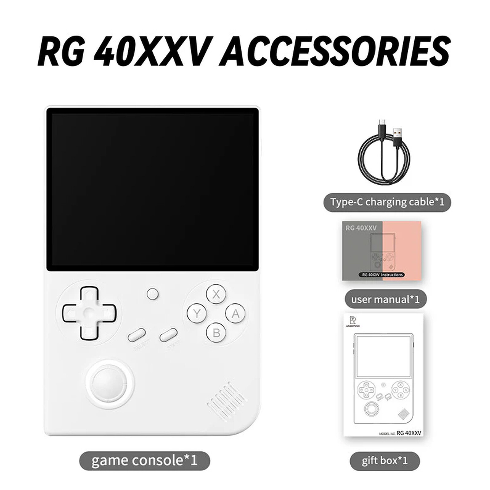 Anbernic RG 40XXV 64 GB (White) - Retro gaming console - LDLC