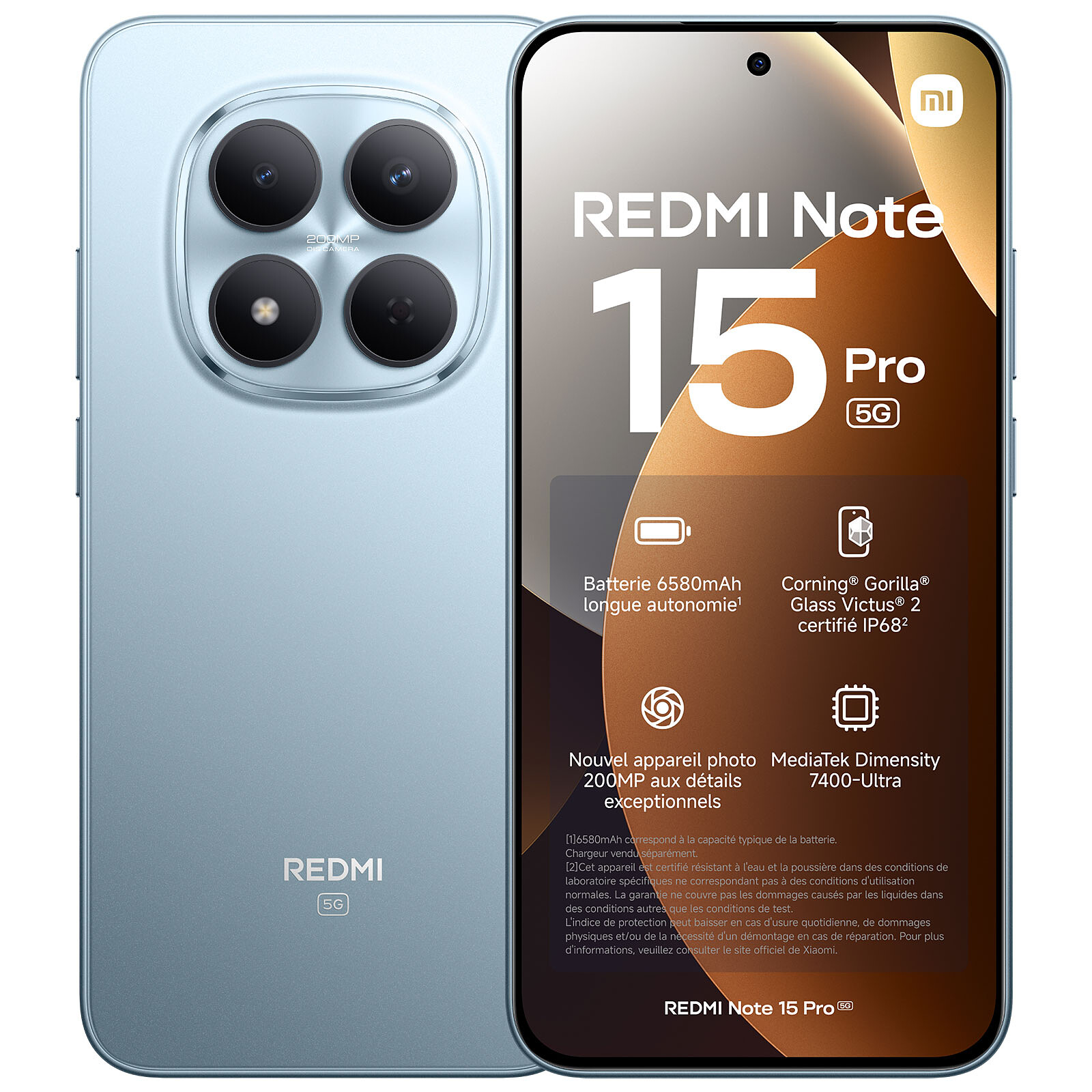 Xiaomi Redmi Note 15 Pro 5G Bleu (8 Go / 512 Go) - Mobile & smartphone ...