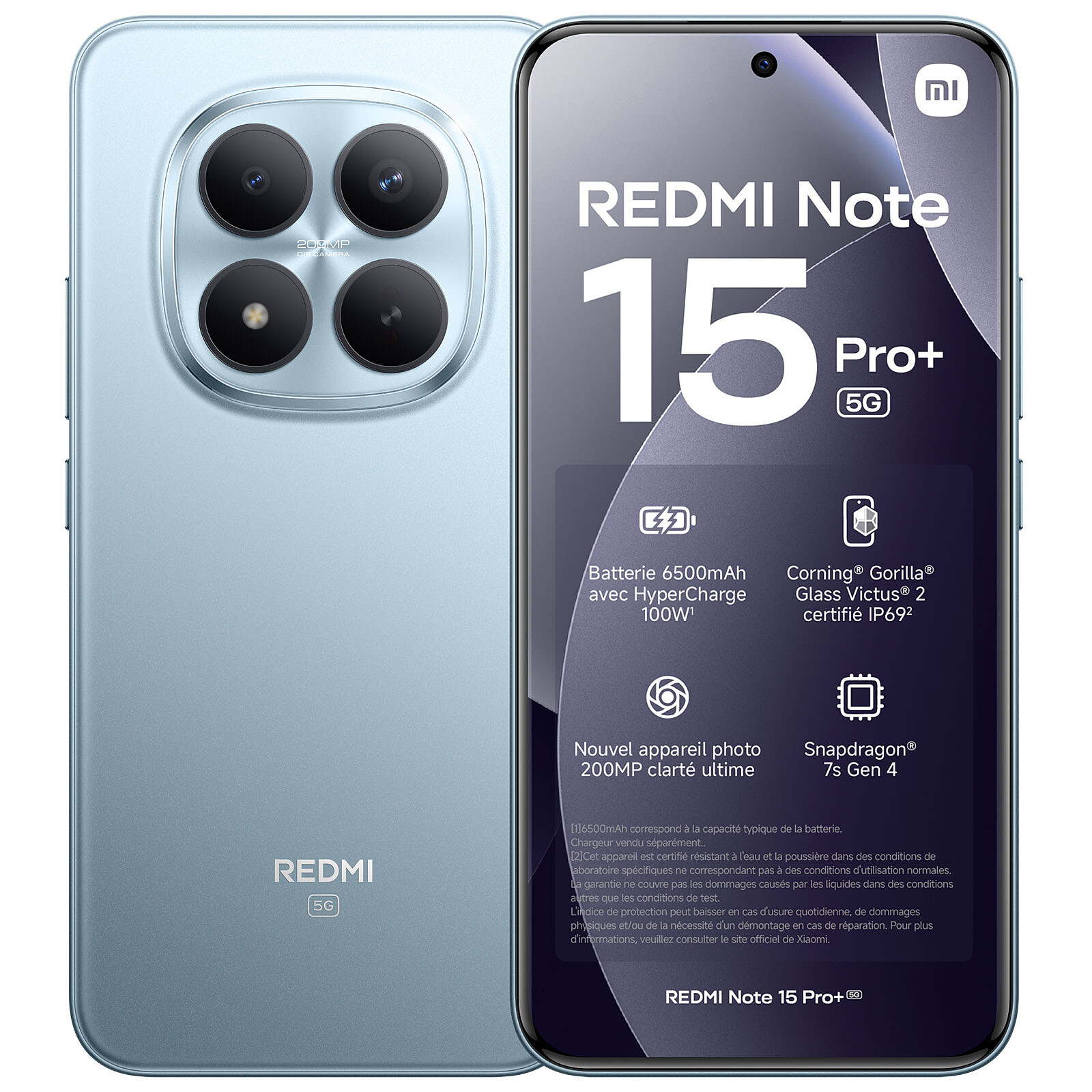 Xiaomi Redmi Note 15 Pro+ 5G Bleu (8 Go / 256 Go) - Mobile & smartphone ...