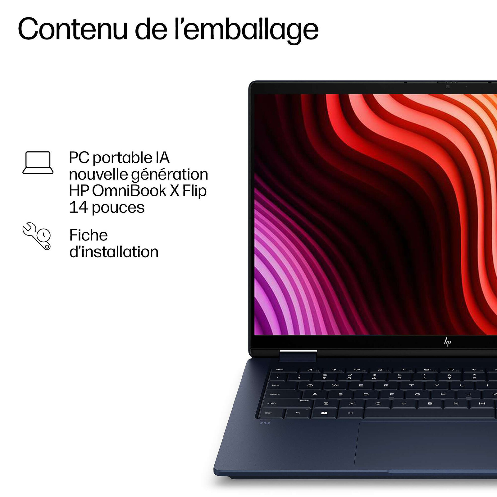HP OmniBook X Flip 14-kb0008nf Copilot+ PC (D4TL5EA) - Laptop - LDLC 5 ...