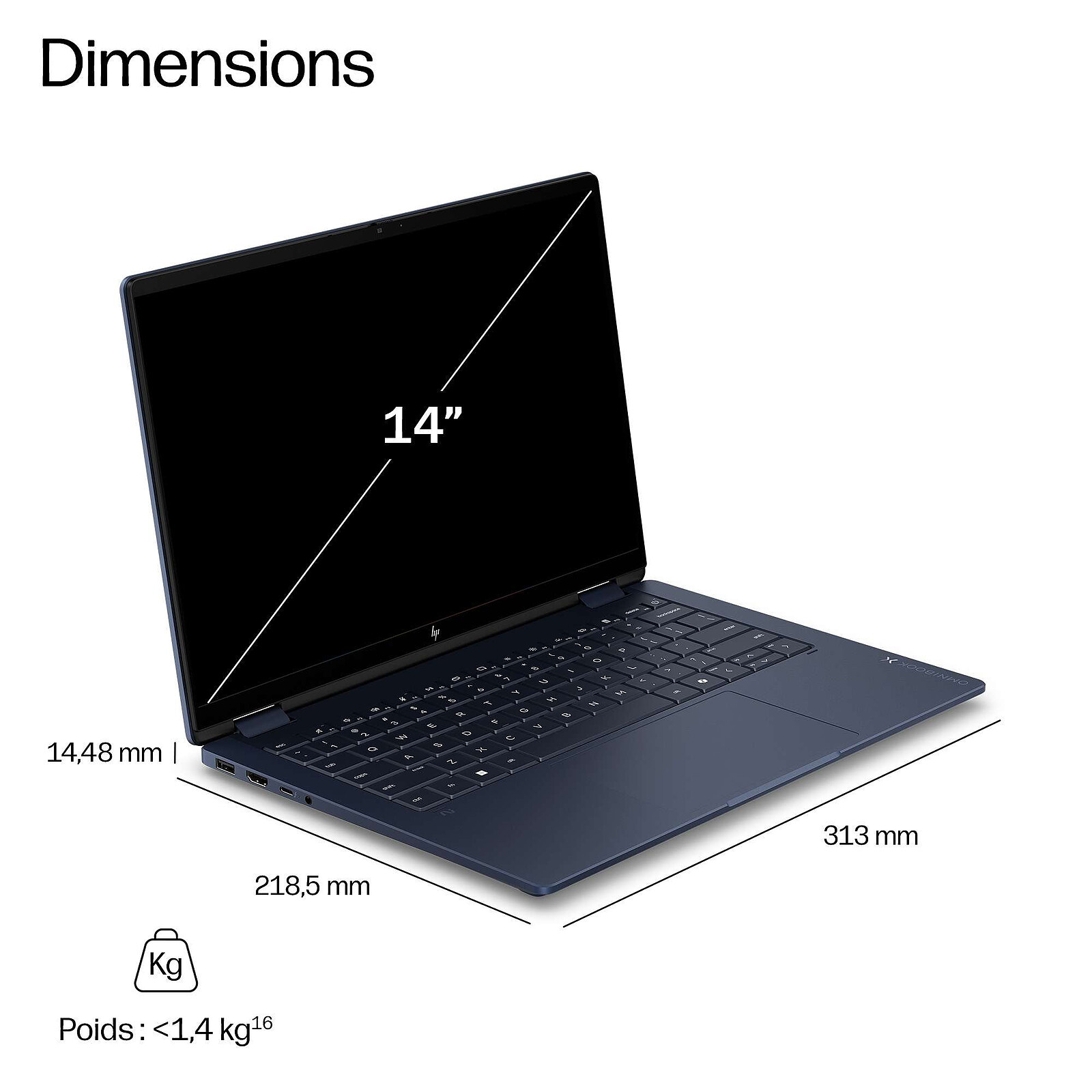 HP OmniBook X Flip 14-kb0008nf Copilot+ PC (D4TL5EA) - Laptop - LDLC 5 ...