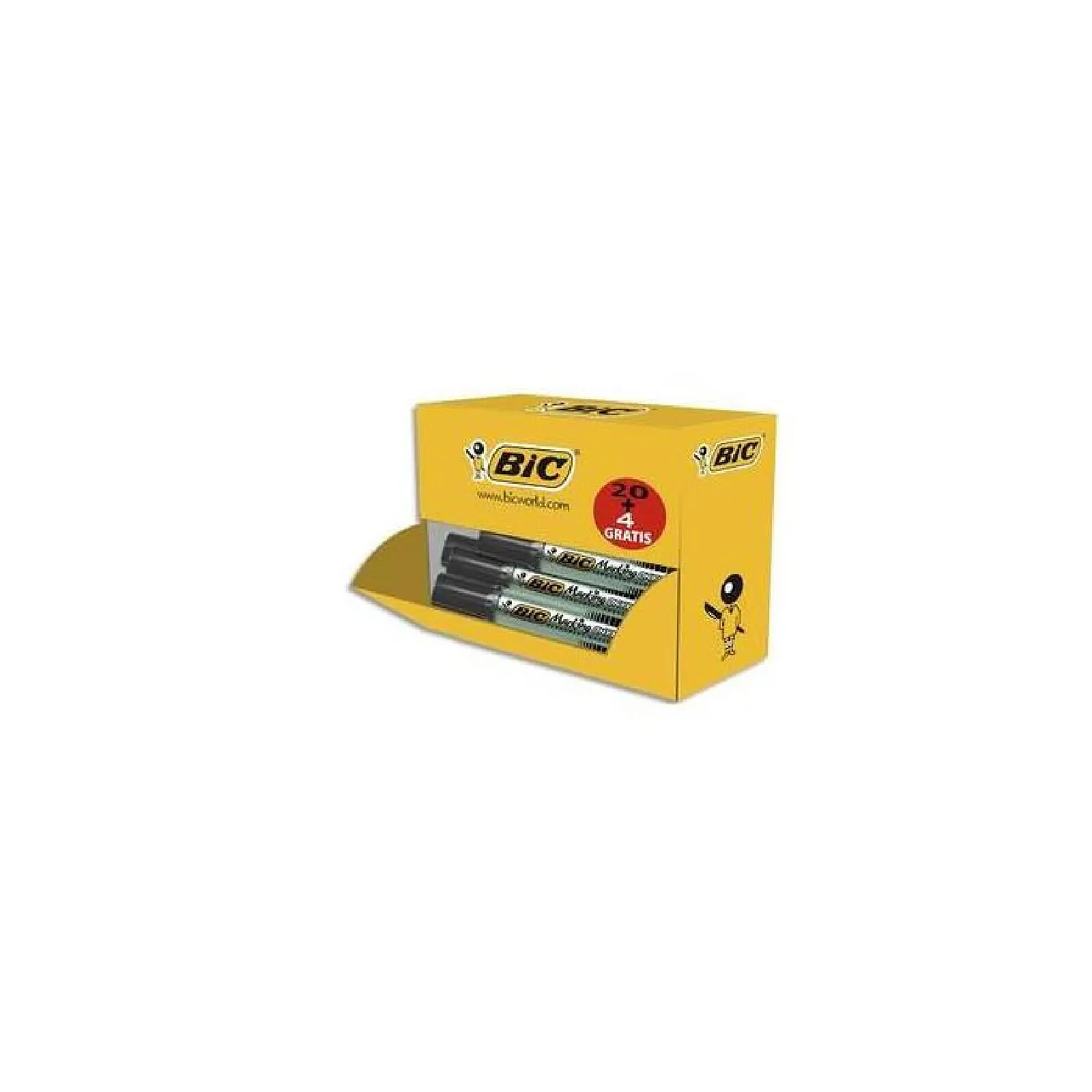 BIC Pack de 20+4 ONYX 1481 marqueur permanent pointe biseautée corps ...