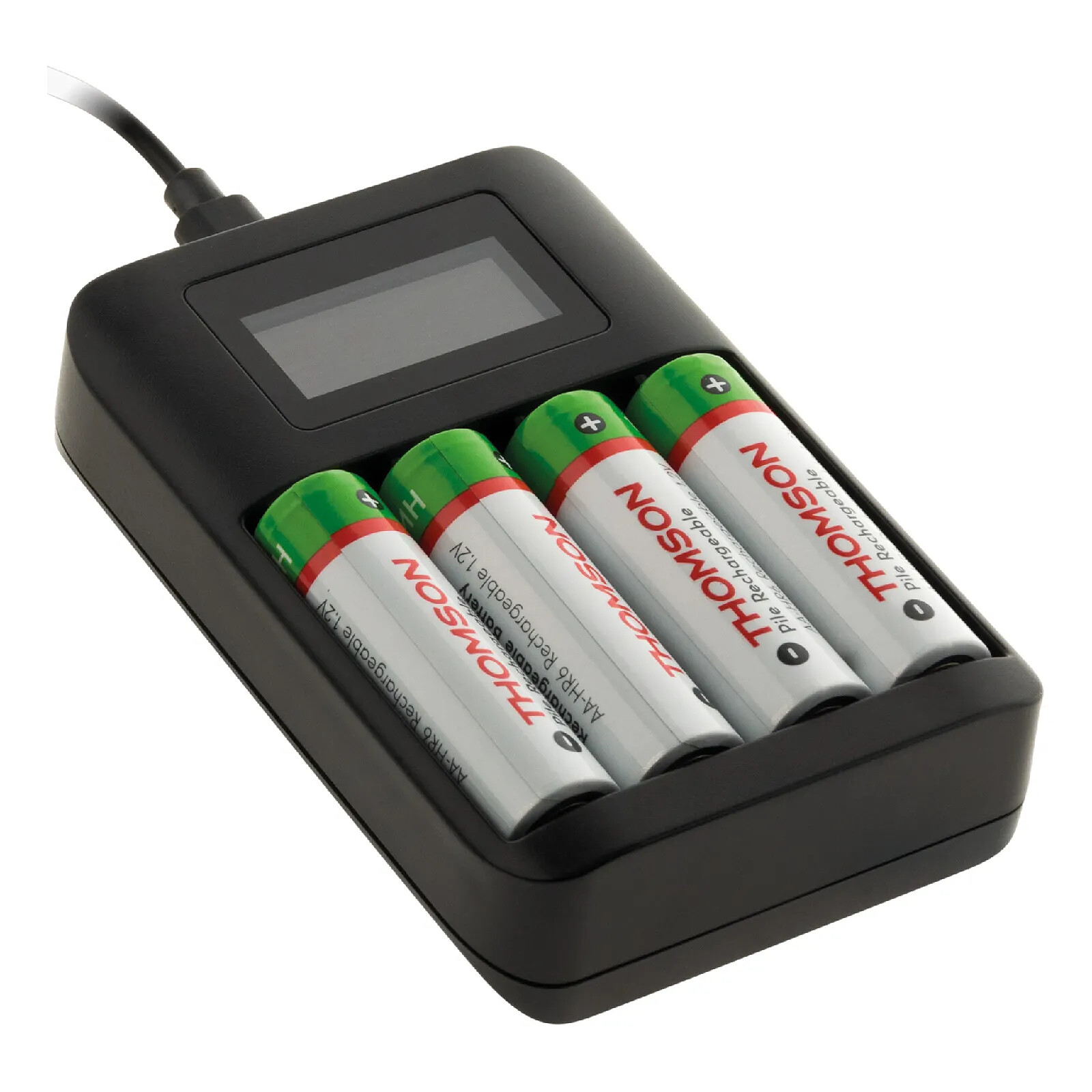 Chargeur USB pour piles AA et AAA (fournies) - Thomson - Pile ...