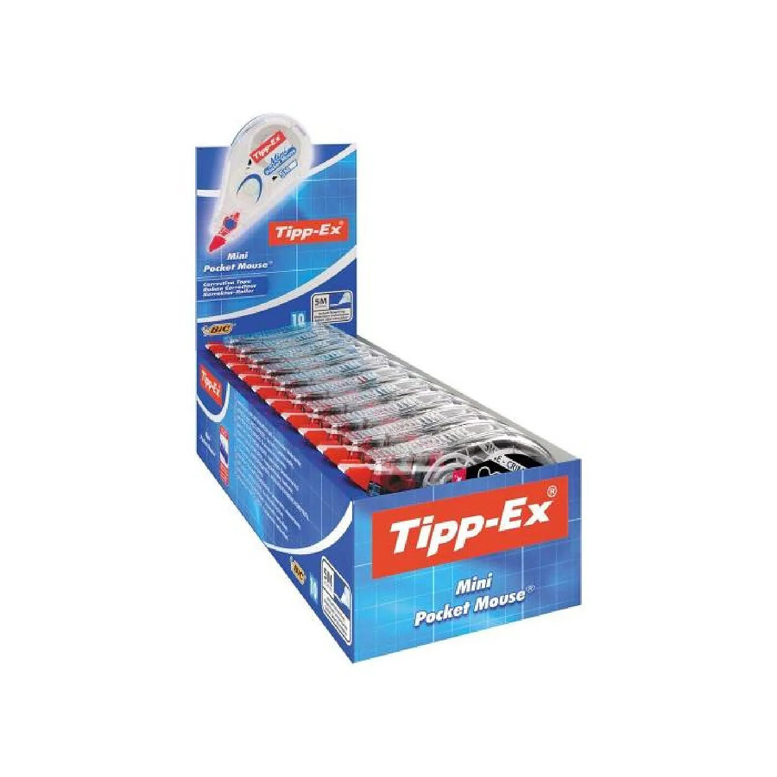 TIPP-EX Boite de 10 Rollers de correction MINI POCKET MOUSE Décor 5 mm ...