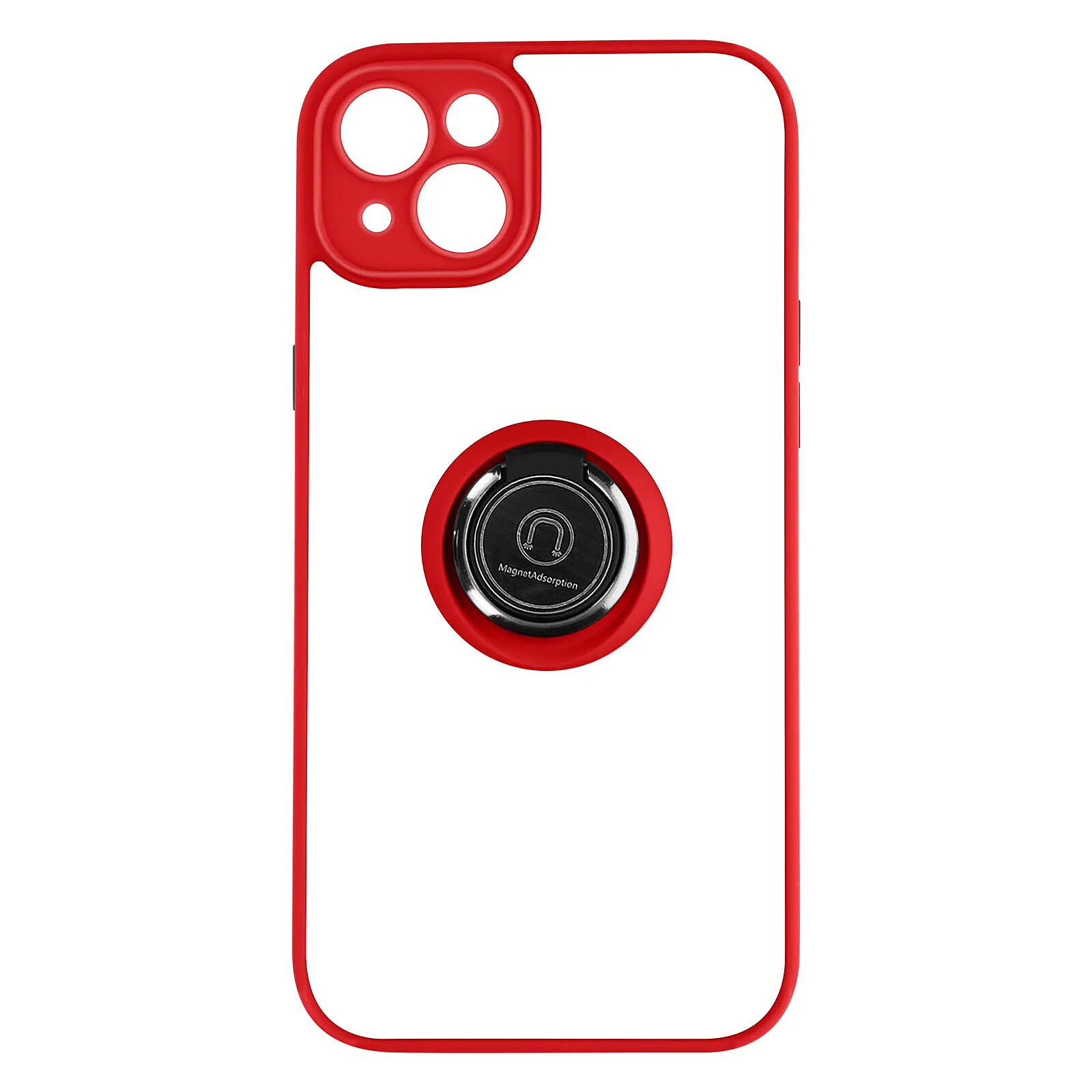 Avizar Coque pour iPhone 14 Plus Bi-matière Bague Métallique Support ...