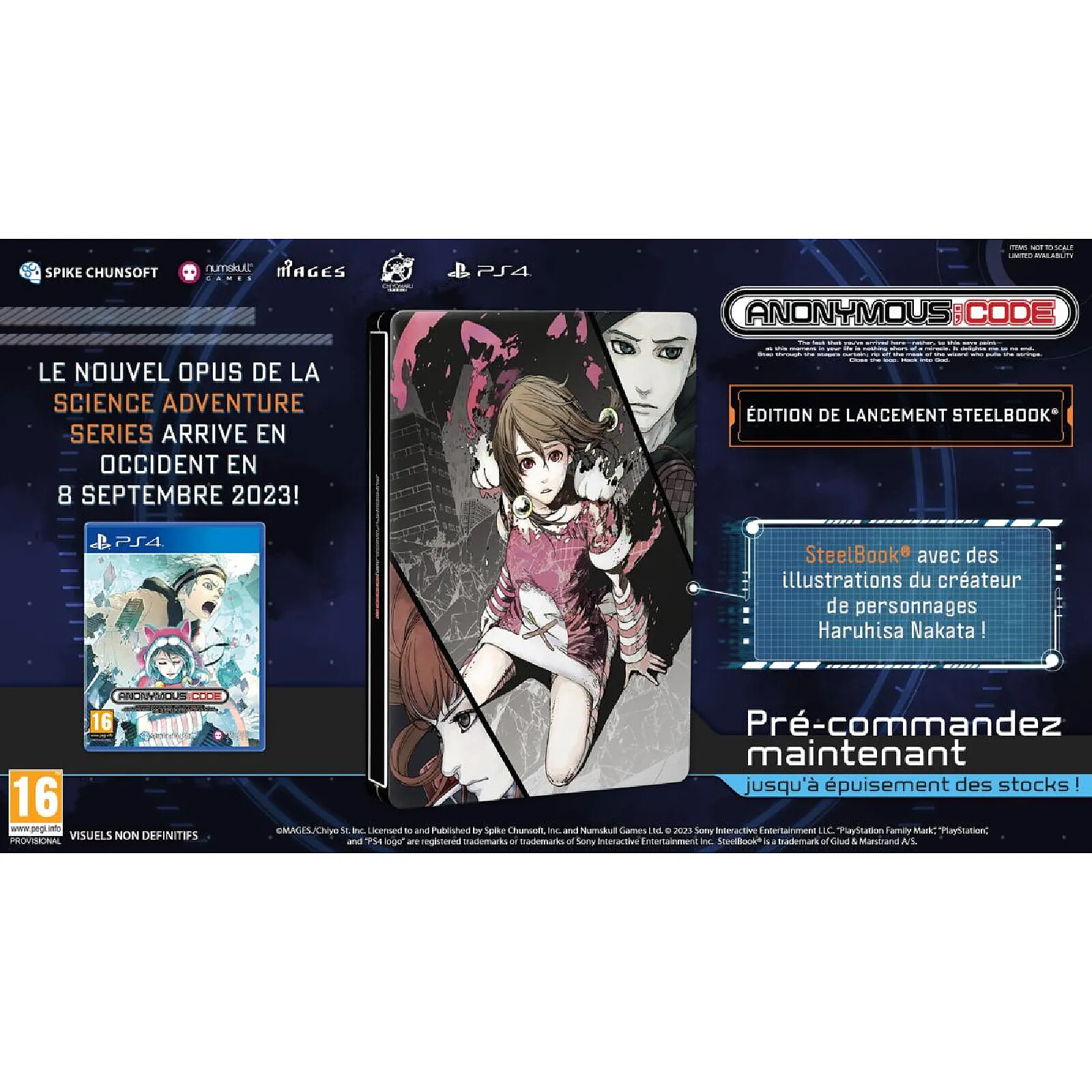 Anonymous Code SteelBook Launch Edition PS4 - Jeux PS4 - LDLC