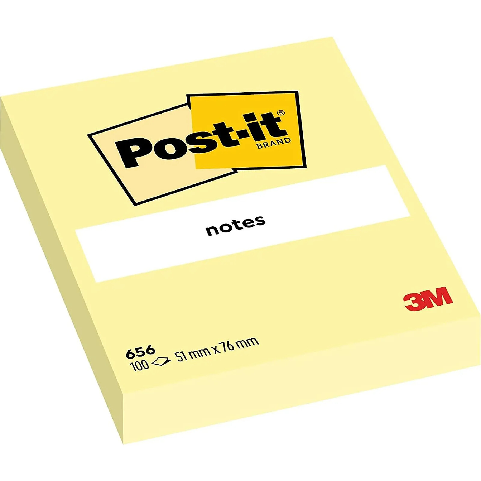 POST-IT Bloc-note adhésif, 51 x 76 mm, jaune - Bloc repositionnable - LDLC