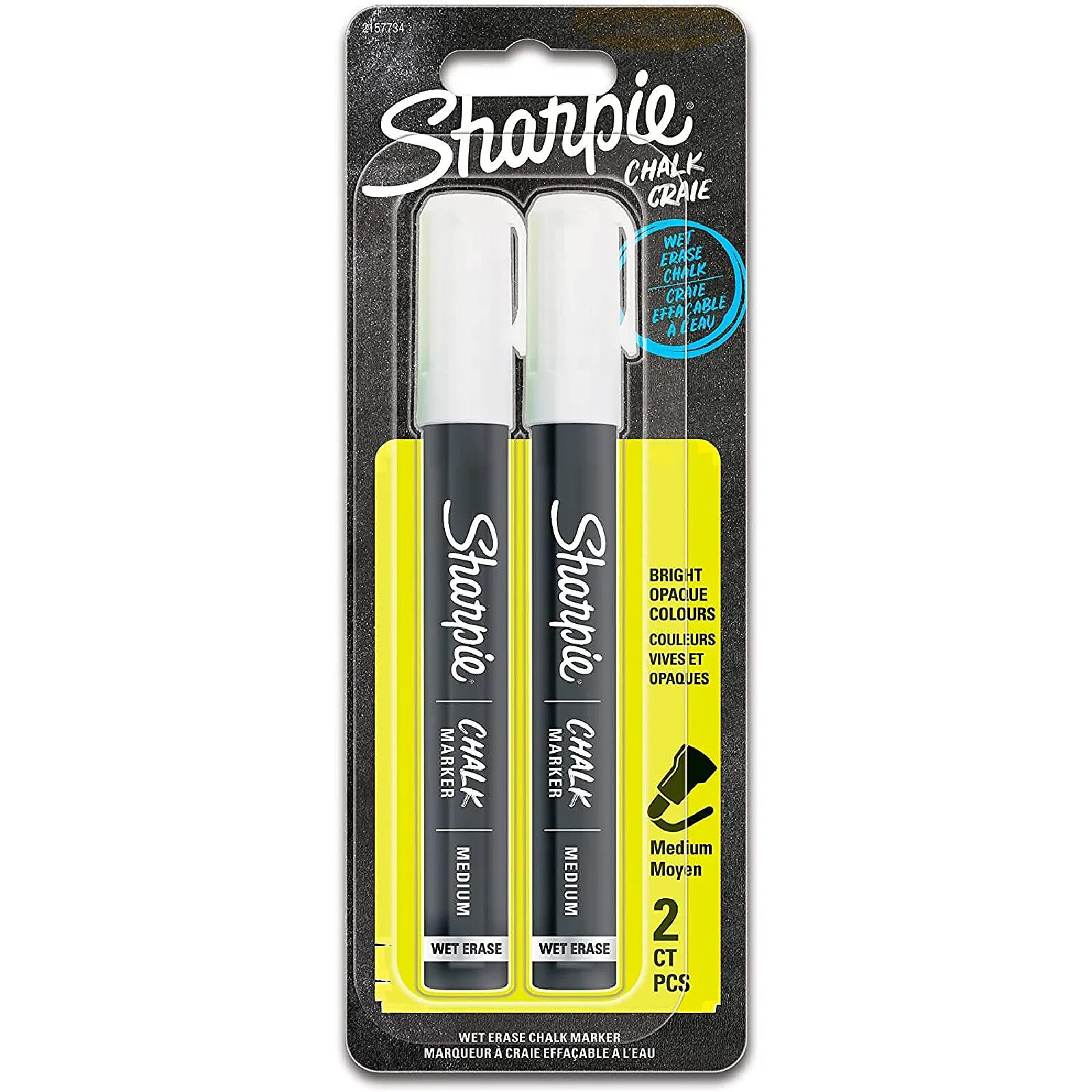 SHARPIE Lot de 2 Marqueurs Craie Pointe Moyenne Effaçables avec un ...