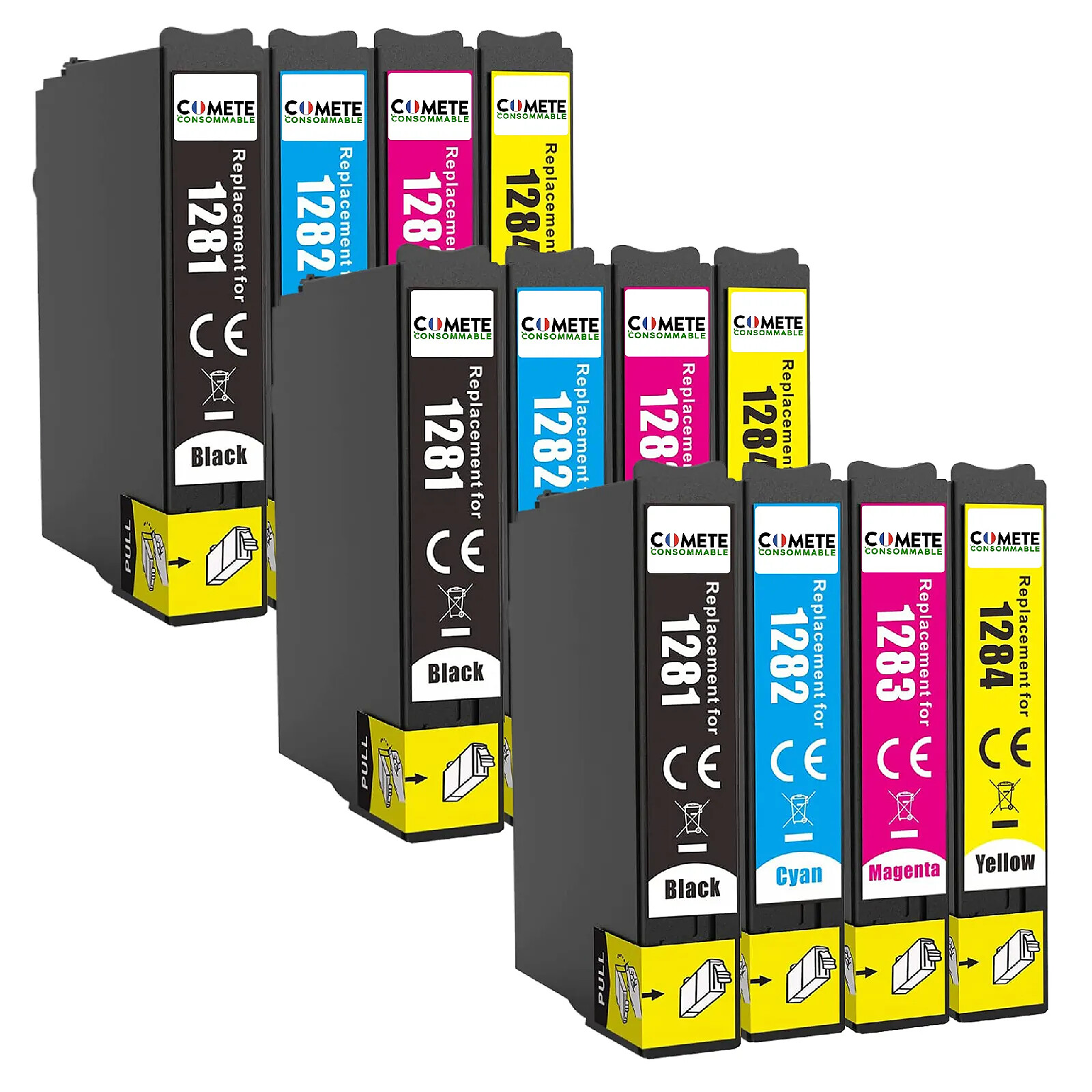COMETE - Marque Française - T1285 - 12 Cartouches d'encre Compatibles ...
