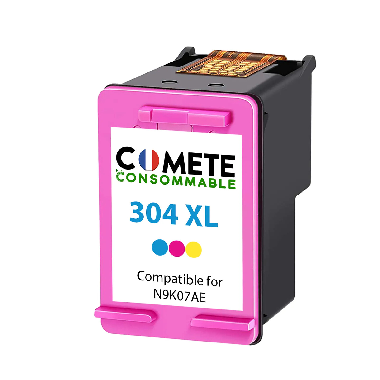 COMETE - 304XL - 1 cartouche compatible HP 304 XL - Couleur - Marque ...