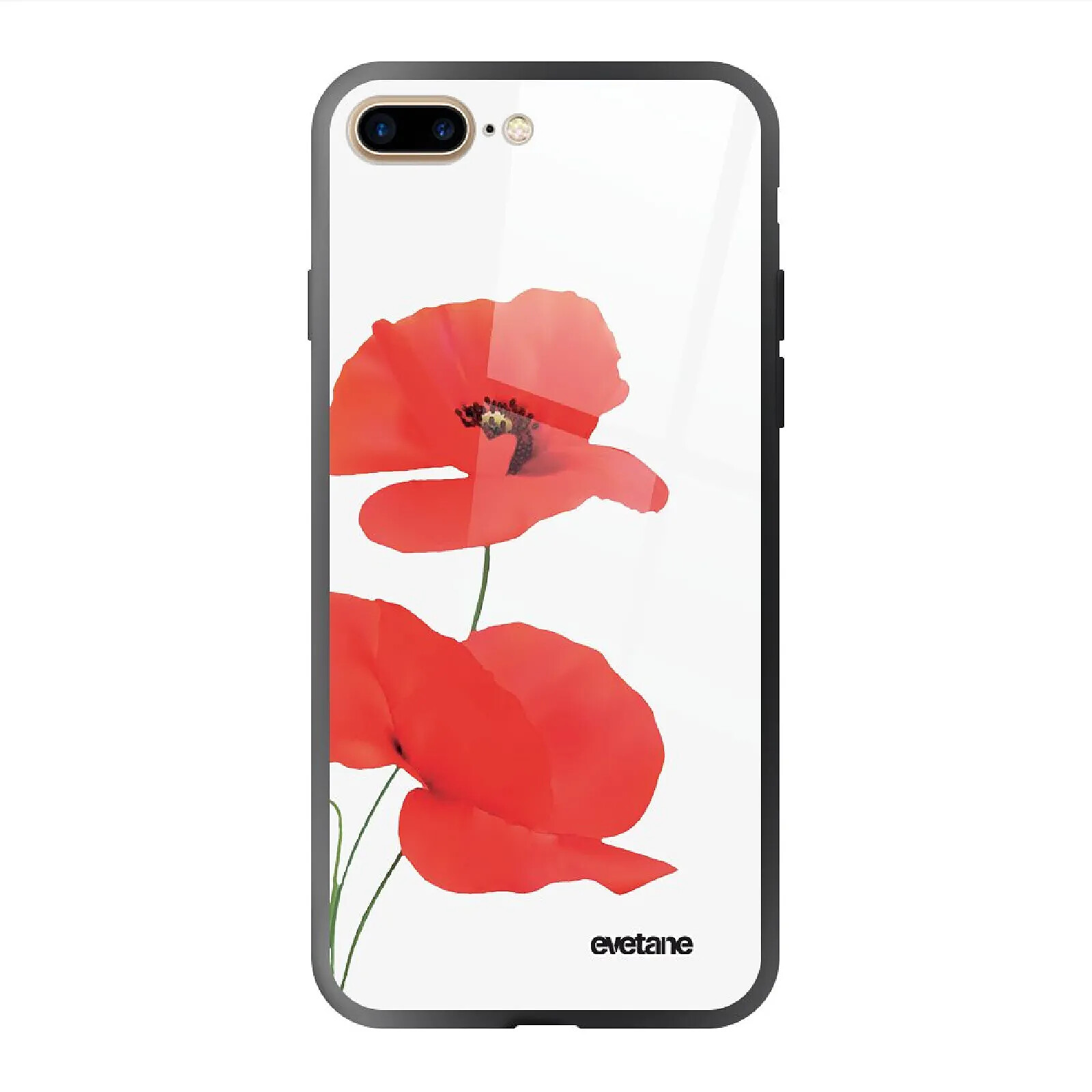 Evetane Coque iPhone 7 Plus/ 8 Plus Coque Soft Touch Glossy Coquelicot ...