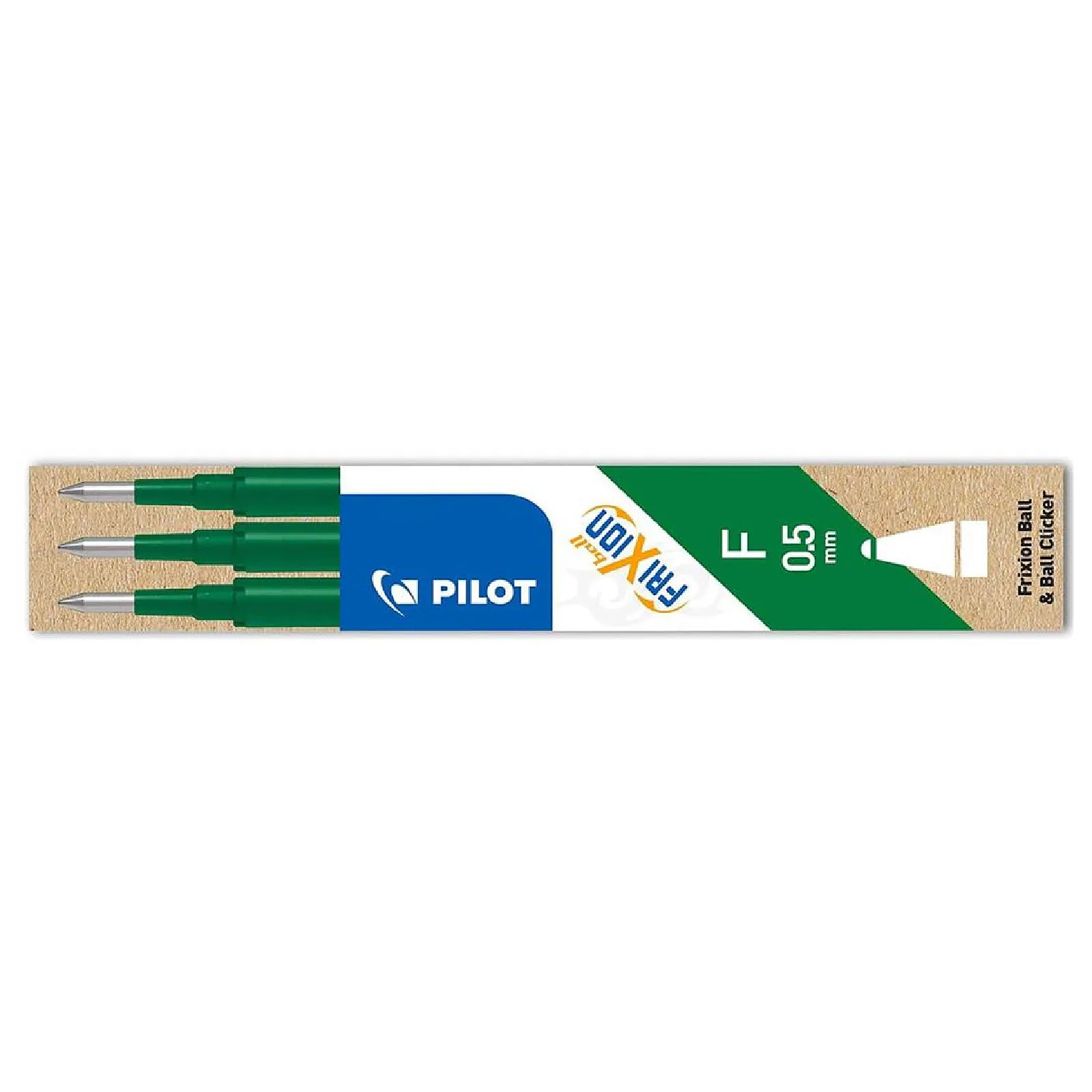 PILOT Set de 3 Recharges friXion Ball Clicker (BLS-FR5) Vert - Stylo ...