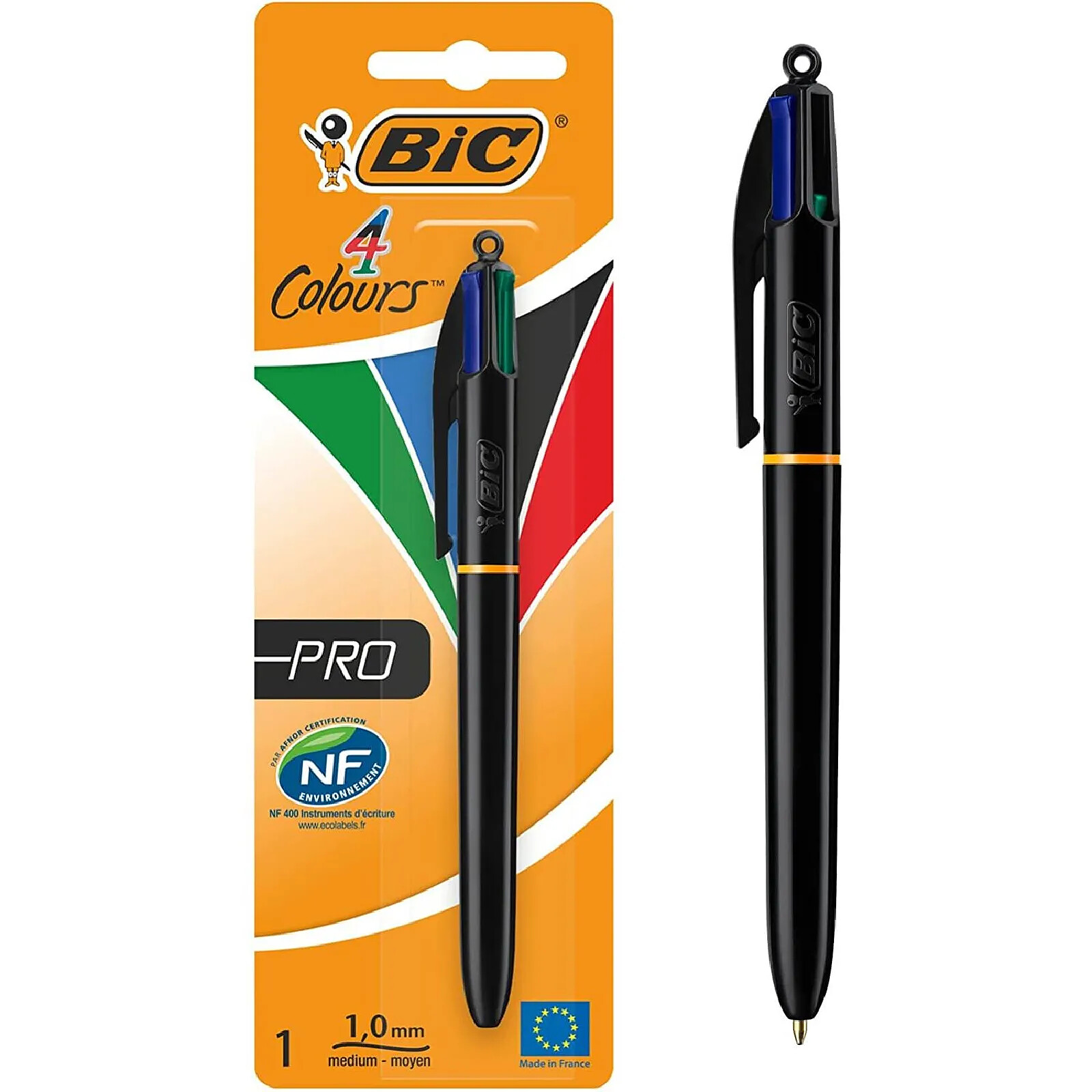 BIC Stylo 4 couleurs PRO noir - Stylo & feutre - LDLC