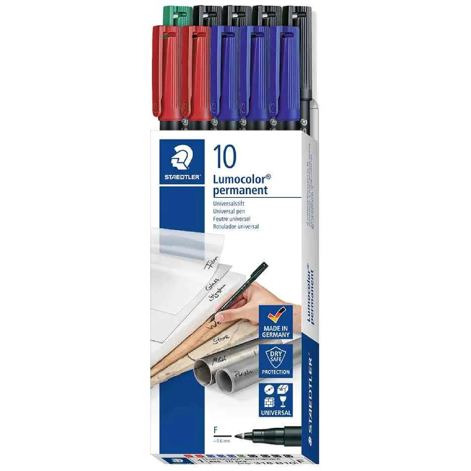 STAEDTLER Marqueur permanent 318F Lumocolor, étui de 10 - Marqueur - LDLC