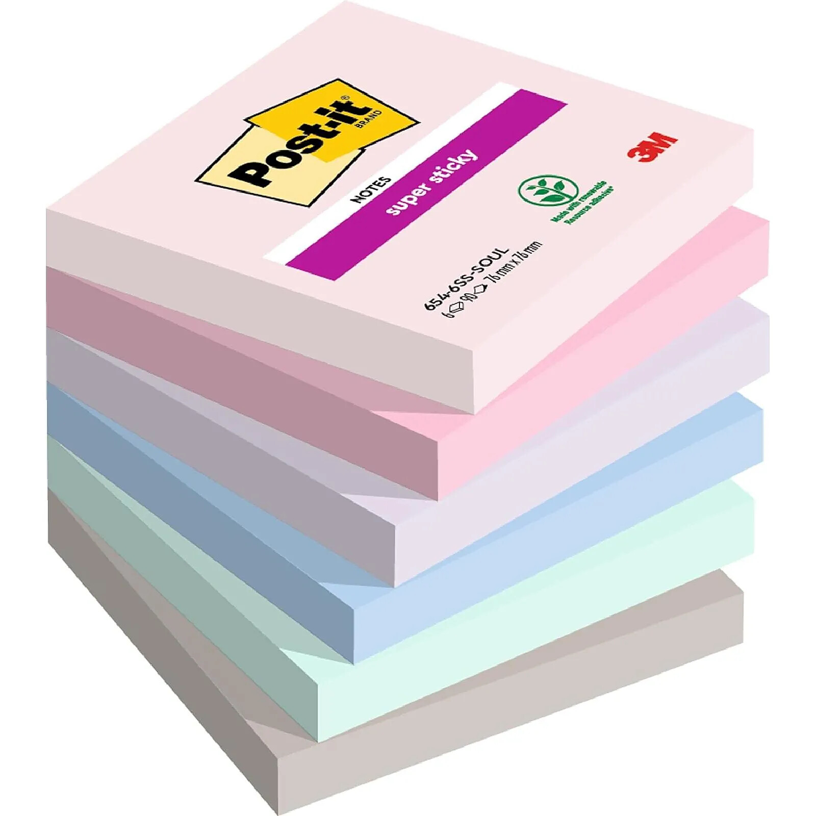POST-IT Bloc-note adhésif Super Sticky Notes, 76 x 76 mm - Bloc ...