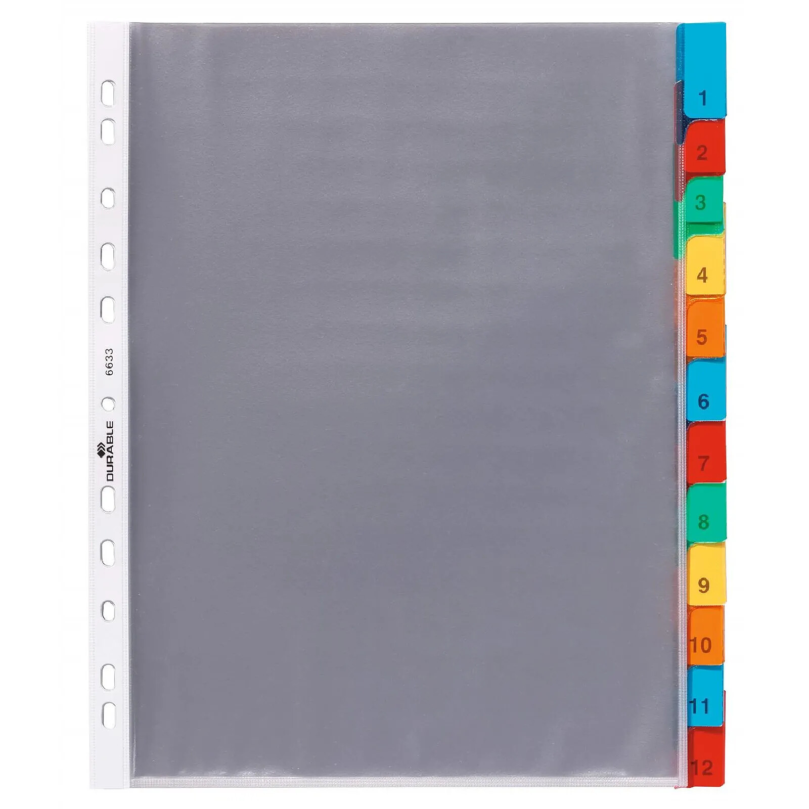 DURABLE Intercalaires Repertoire à Pochettes 12 Touches Colorées ...