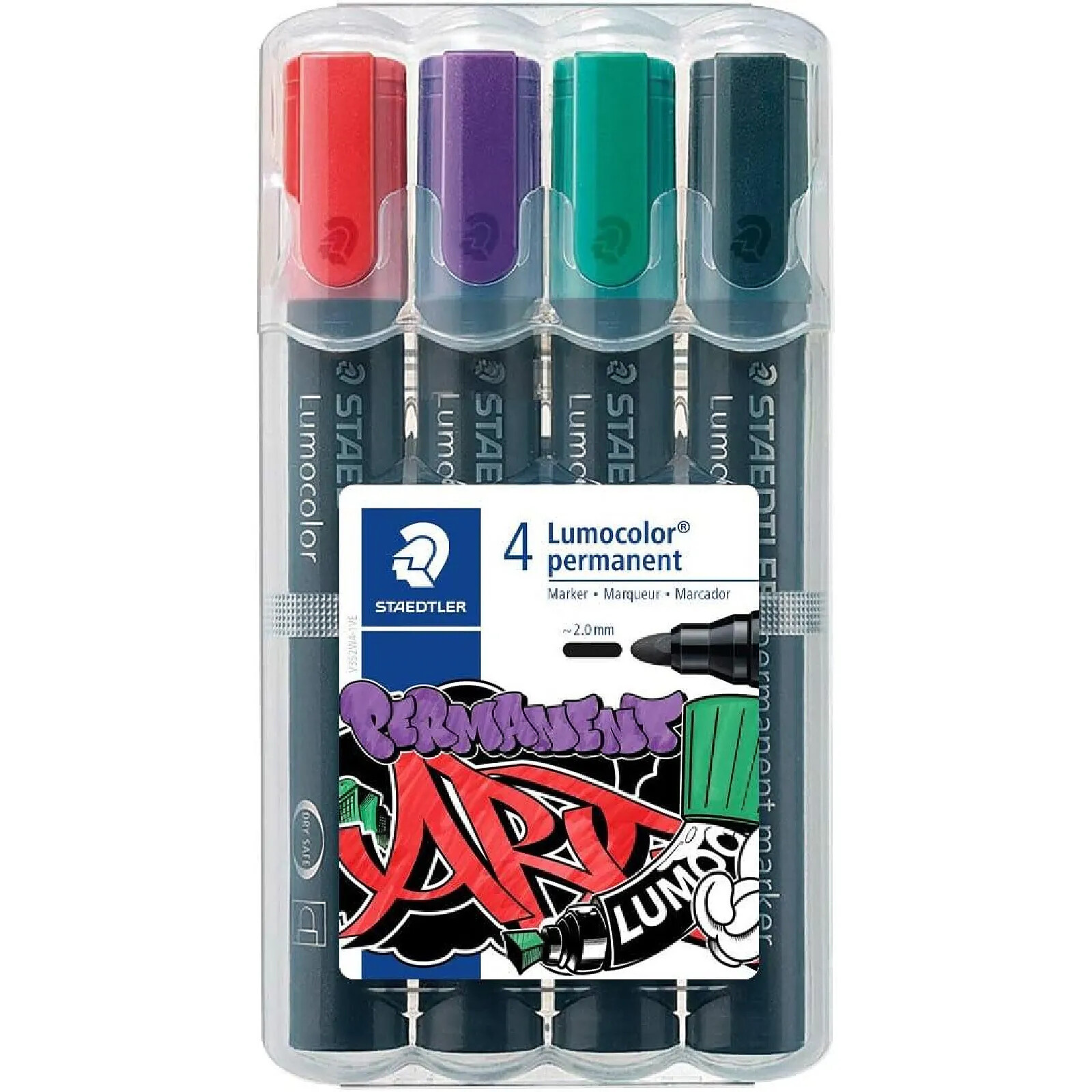 STAEDTLER Marqueur permanent 352 Lumocolor, étui de 4 - Marqueur - LDLC