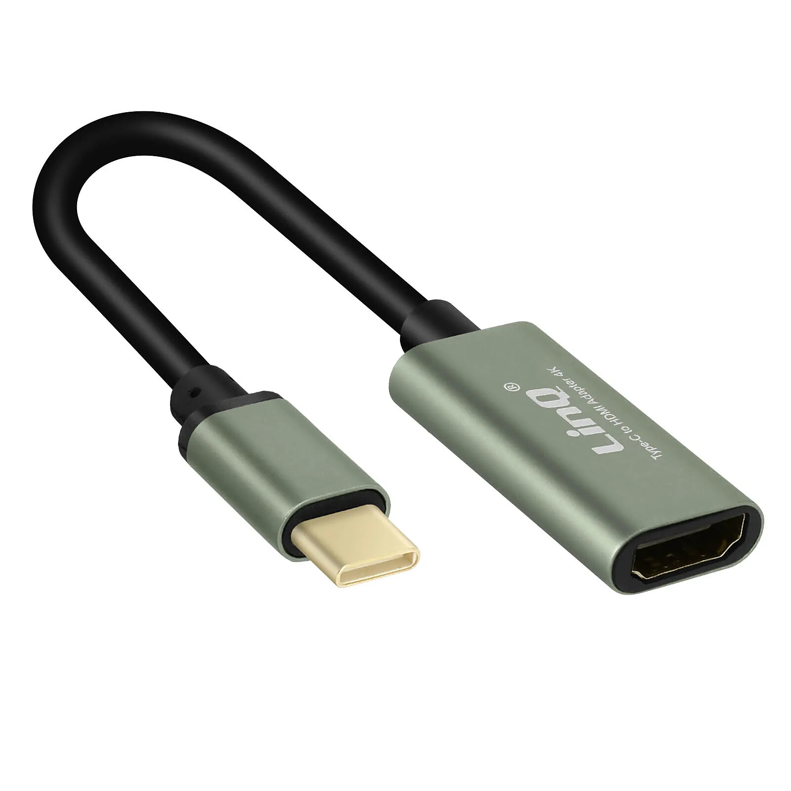 LinQ Câble USB-C Vers HDMI Qualité d'image 4K Format compact Gris ...