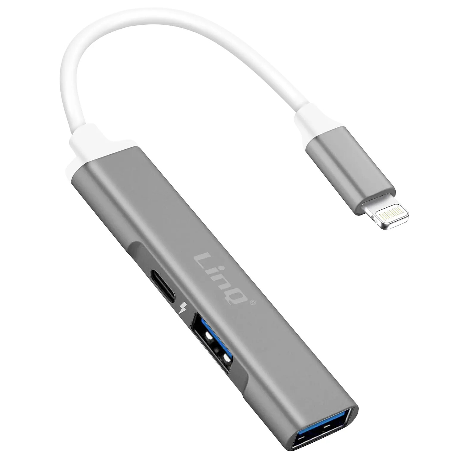 LinQ Hub Lightning vers 2 ports USB et 1 port Lightning Charge ...