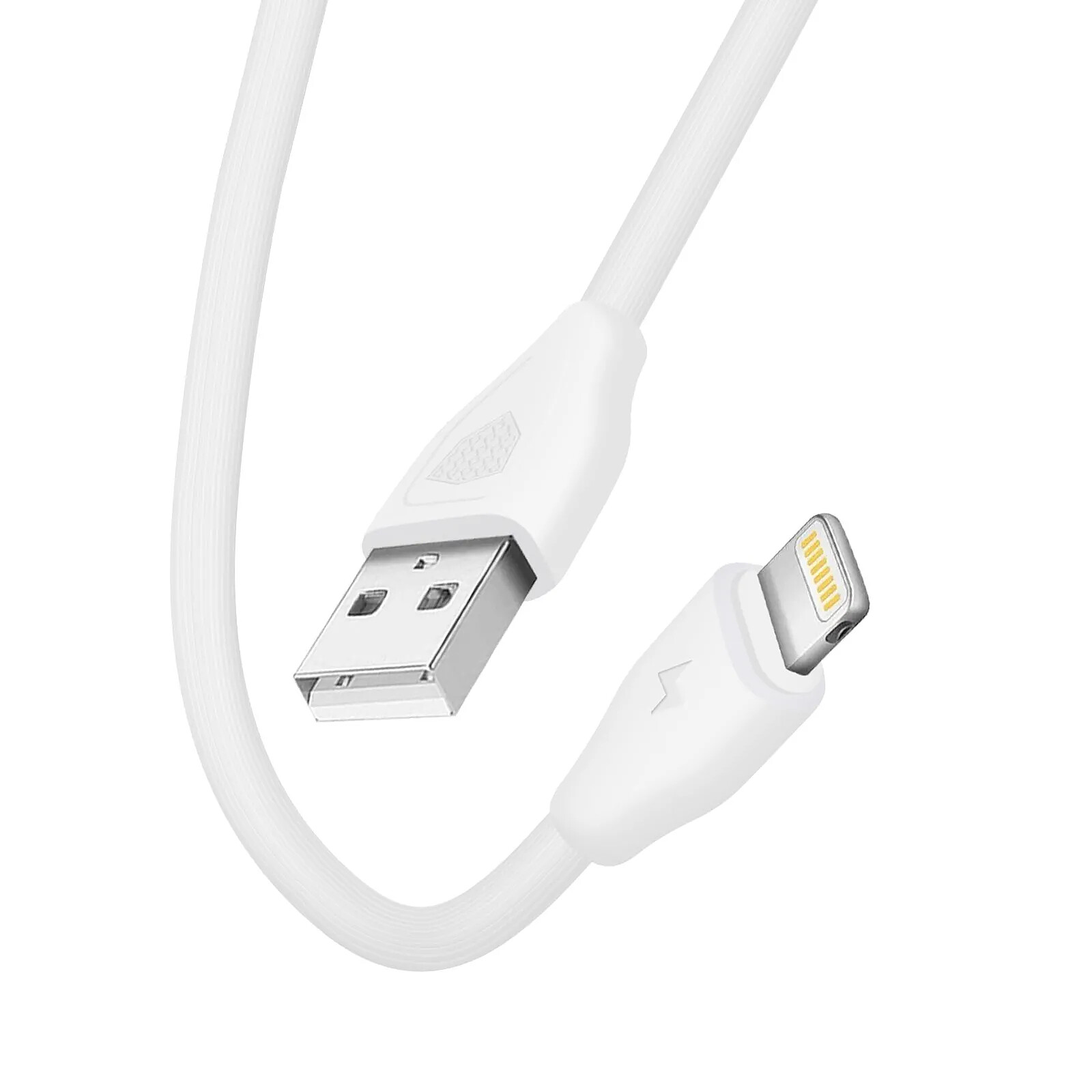 Inkax Câble USB vers Lightning 2.1A Charge et Synchro Rapide 20cm CK21 Blanc - Câble ...