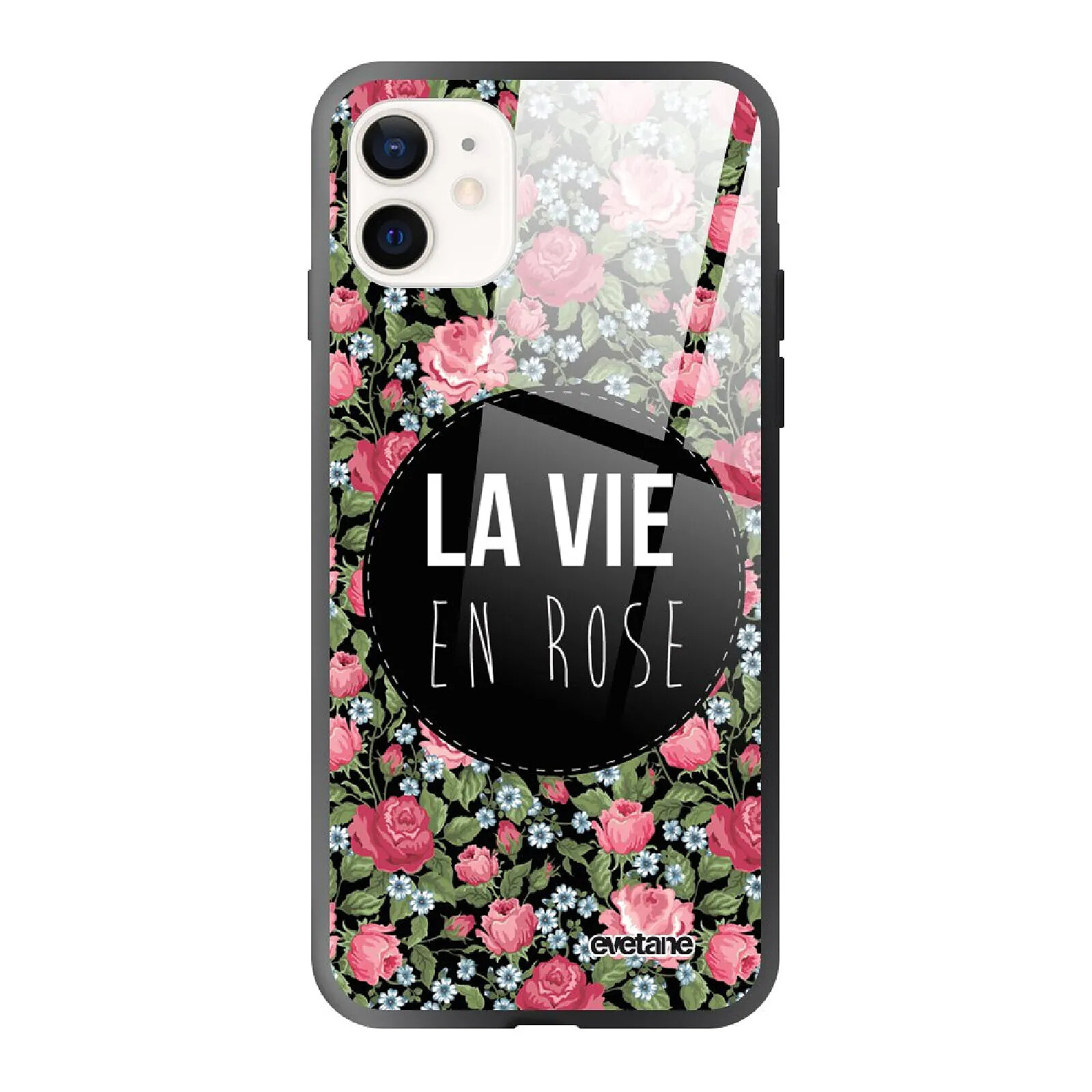 Evetane Coque iPhone 12 Mini Coque Soft Touch Glossy La Vie en Rose ...