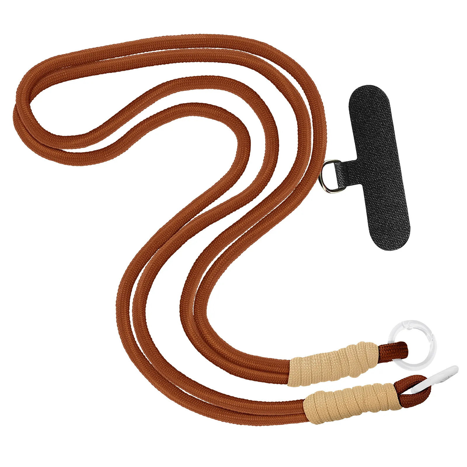 Avizar Cordon Smartphone Double Cordons Nylon 60cm Marron - Accessoires ...